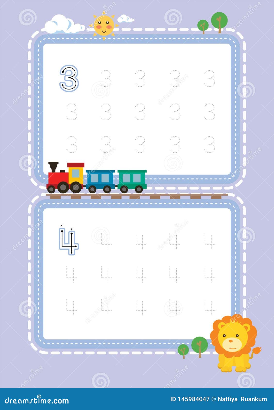 Free Handwriting Numbers Tracing Pages for Writing Numbers Learning ...