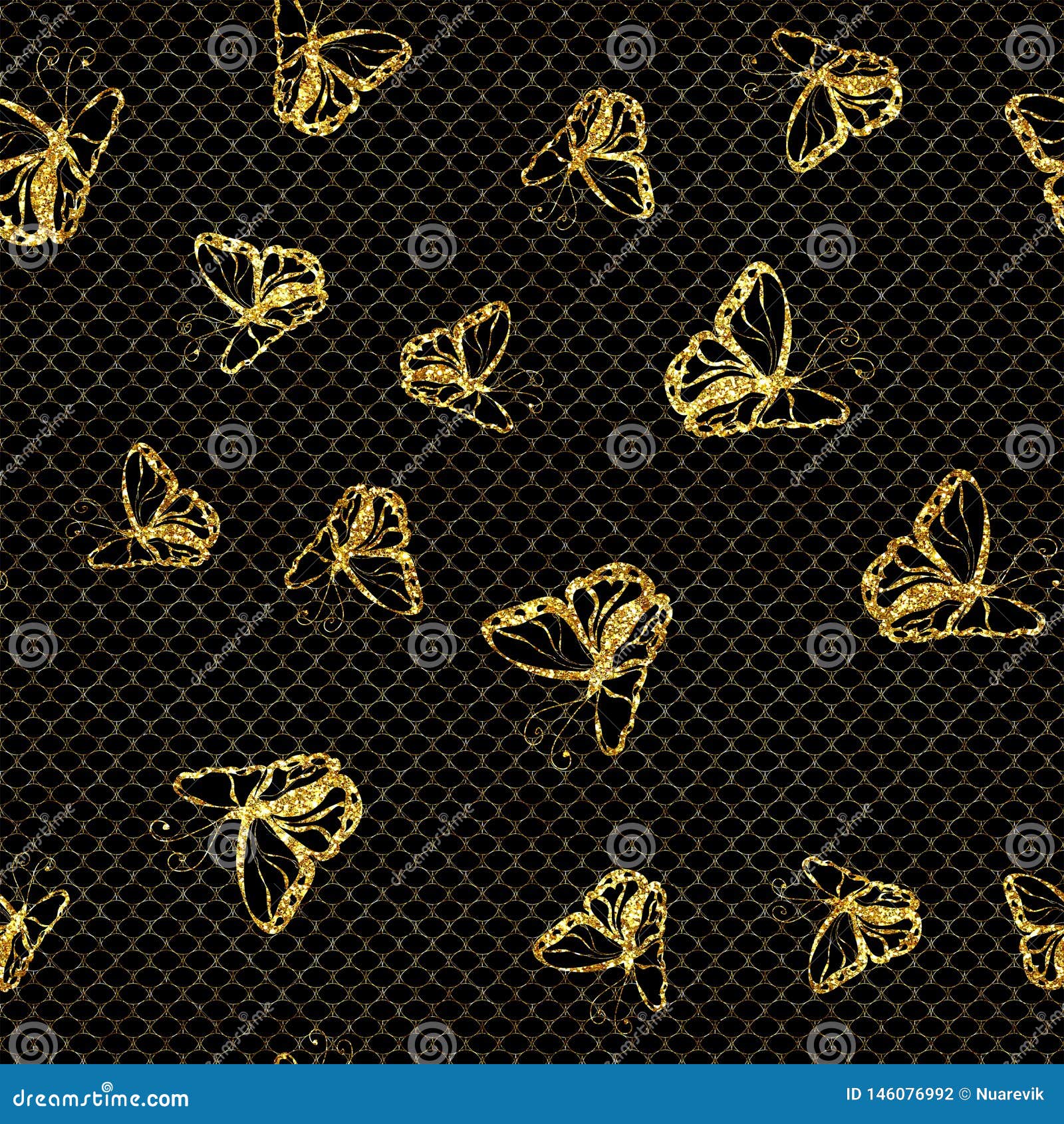 Golden Glitter Shining Glamour Seamless Carnival Pattern Stock ...