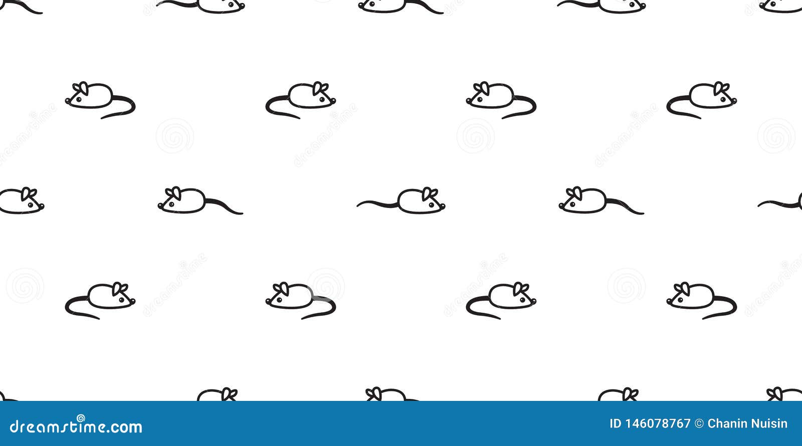 Rat Mouse Seamless Pattern Vector Cartoon Scarf Isolated Repeat ...