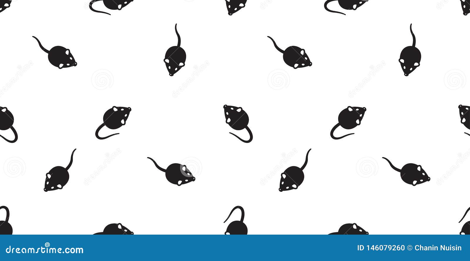 Rat Mouse Seamless Pattern Vector Cartoon Scarf Isolated Tile ...