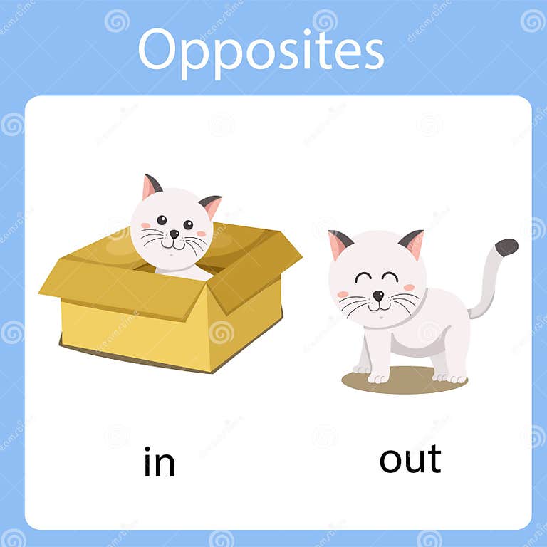 Illustrator of Opposites in and Out Stock Vector - Illustration of ...