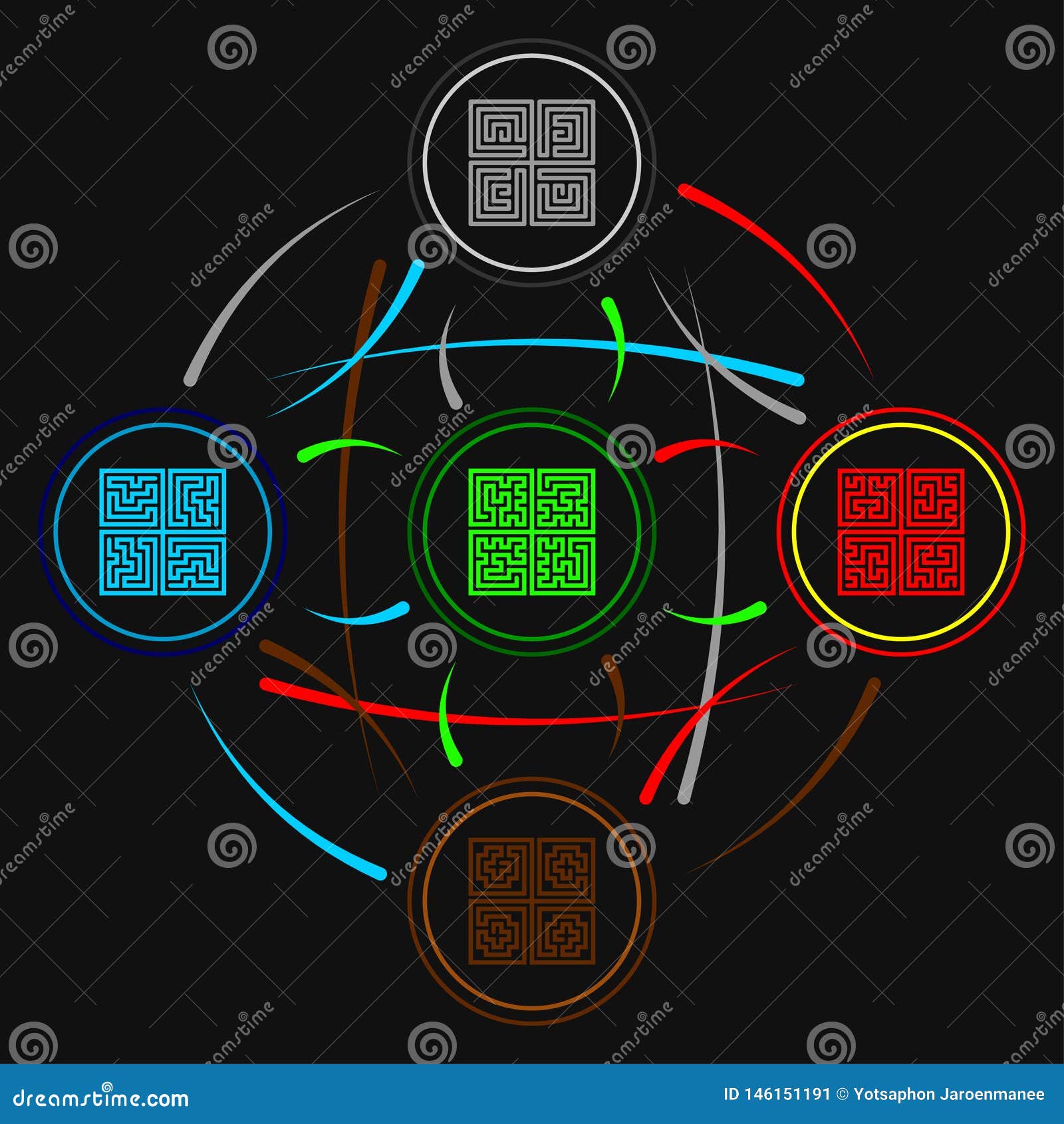Four Nature Elemental Symbol 6 Stock Vector - Illustration of earth ...