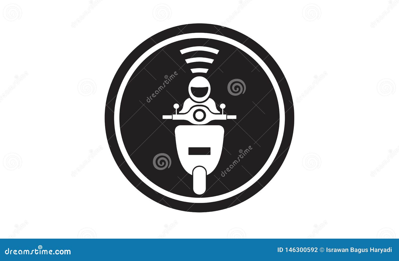 The Online Black Motorbike Rider Service Icon Stock Vector ...