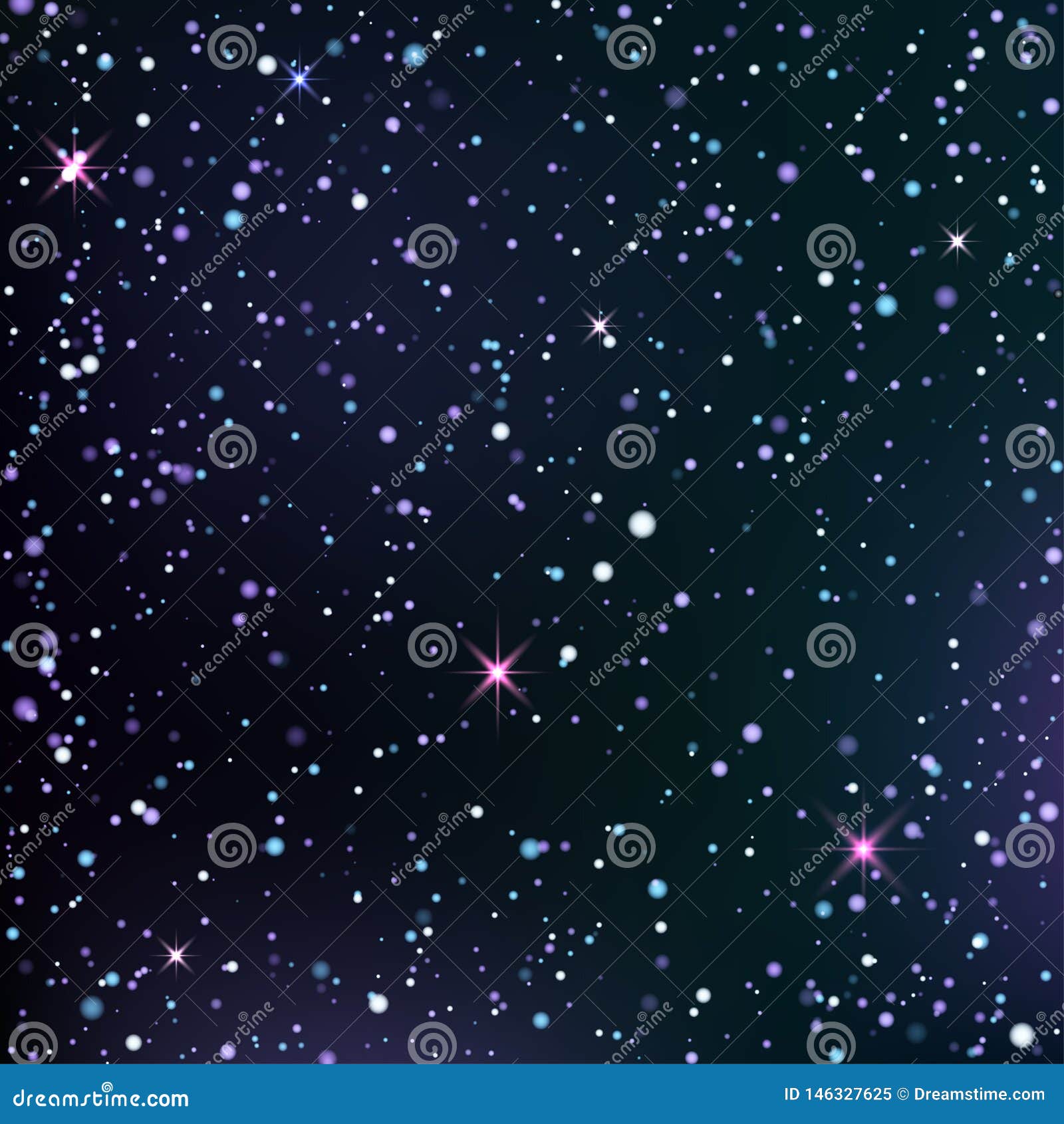 Dark Blue and Violet Starry Sky Stock Vector - Illustration of shiny ...