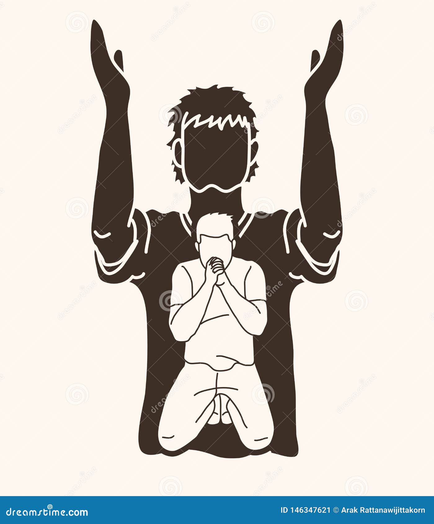 Prayer, Christian Praying ,Praise God, Worship Cartoon Graphic Stock ...