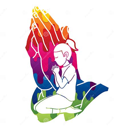 Prayer, Christian Praying ,Praise God, Worship Cartoon Graphic Stock ...