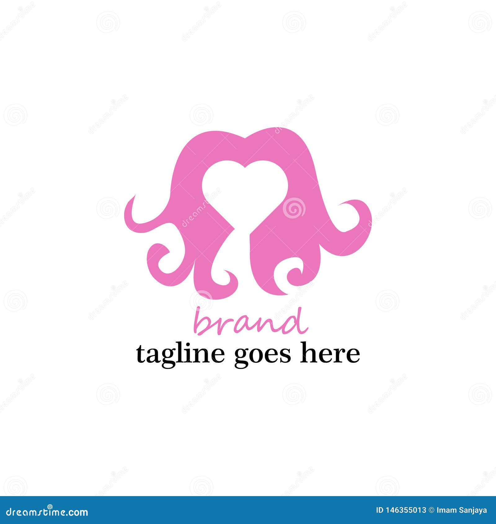 Fancy Hair Salon Four Logos Vector Illustration | CartoonDealer.com ...