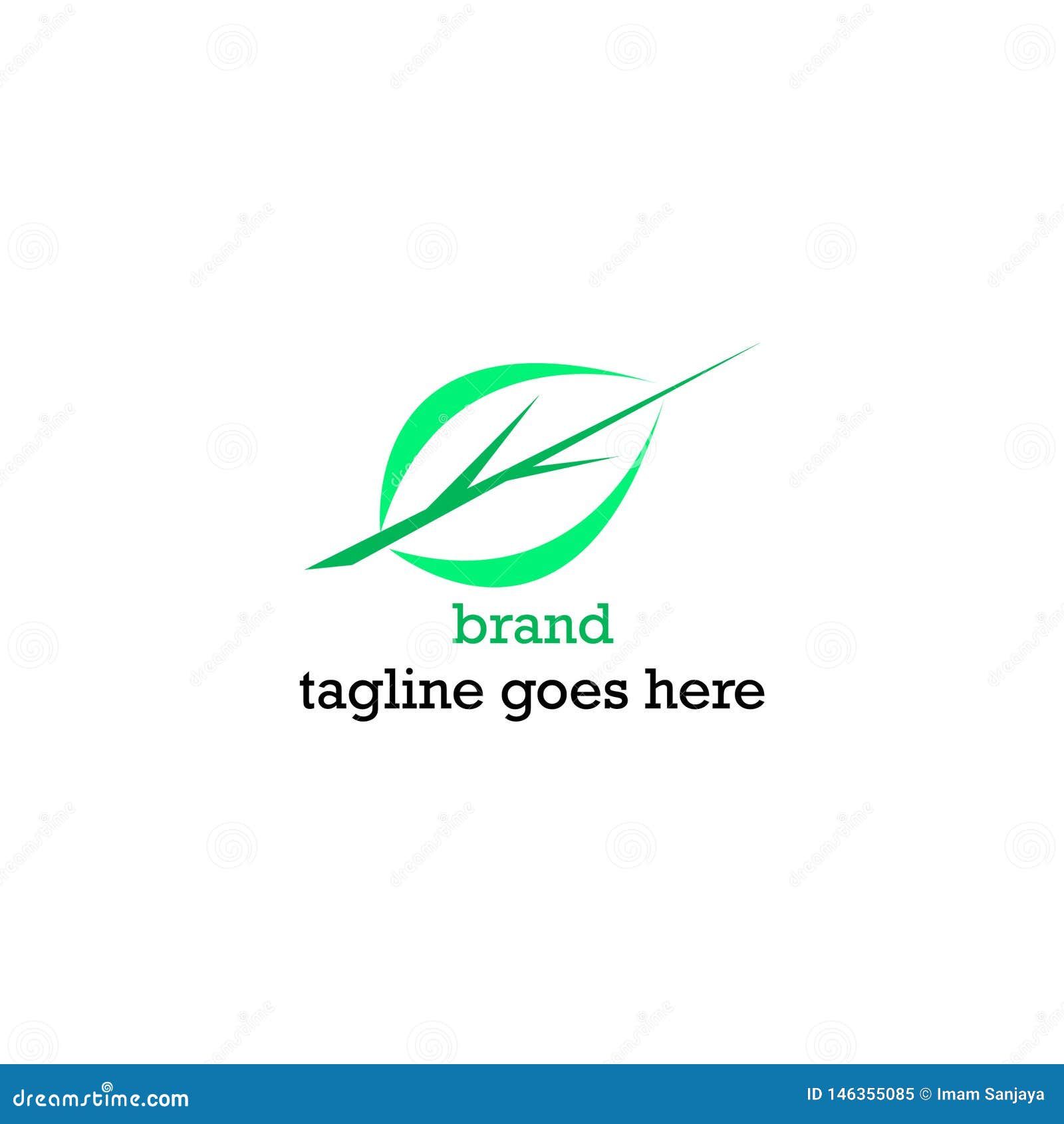 Simple and Attractive Leaf and Twig Logos Stock Illustration ...