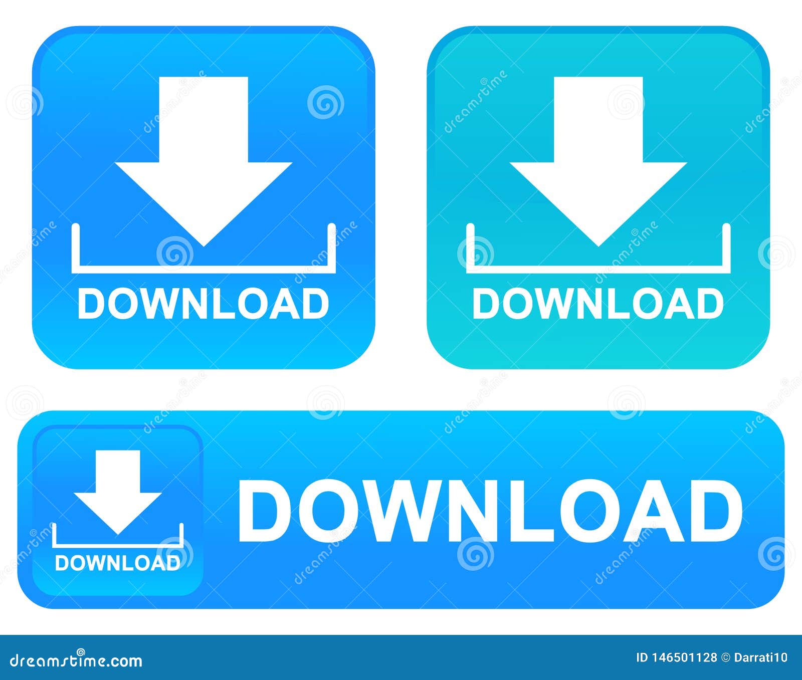 Download Buttons Web Icons Set New Color Vector Illustration Stock ...