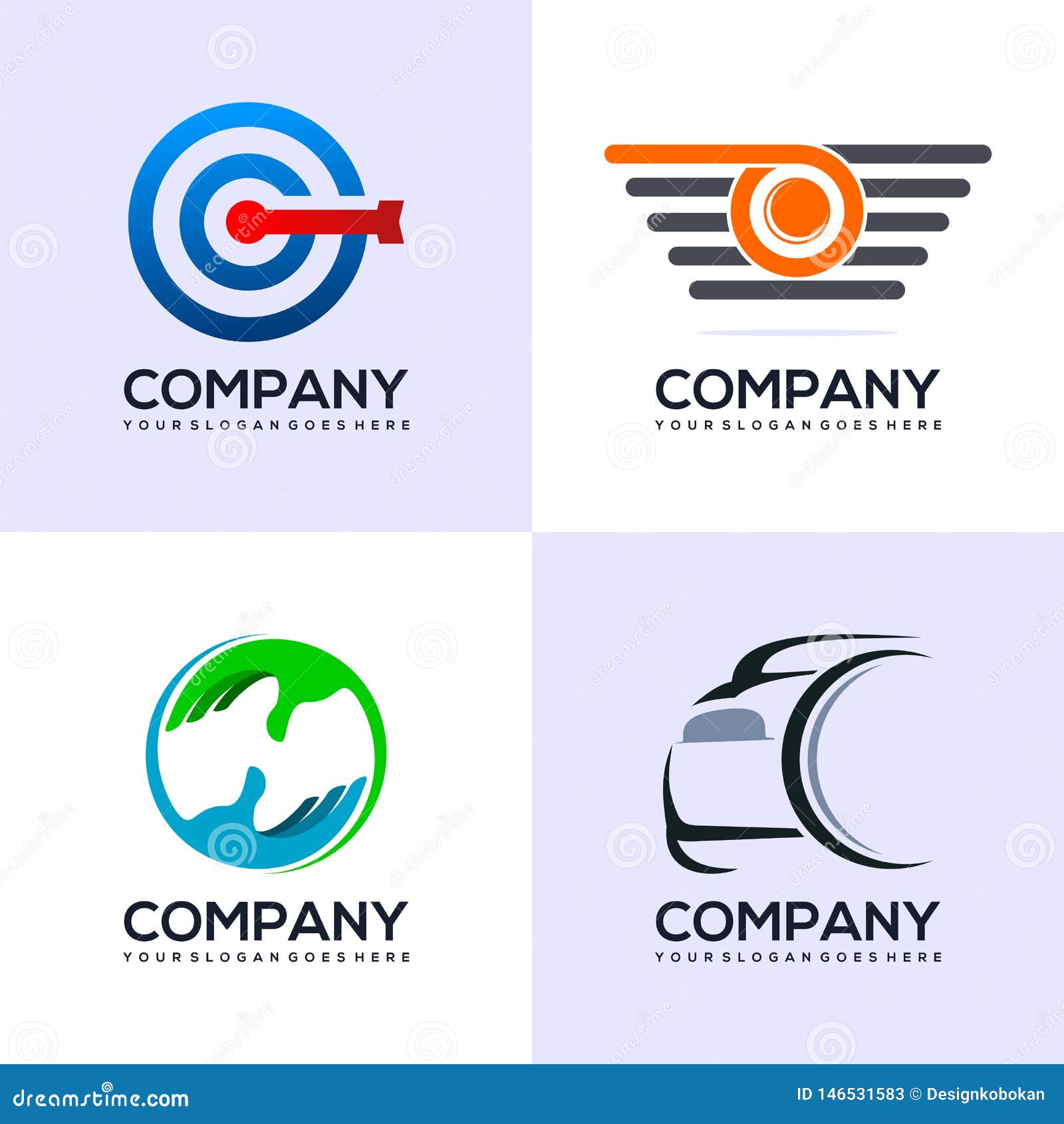 Set of Unique and Luxurious Logos Stock Vector - Illustration of ...