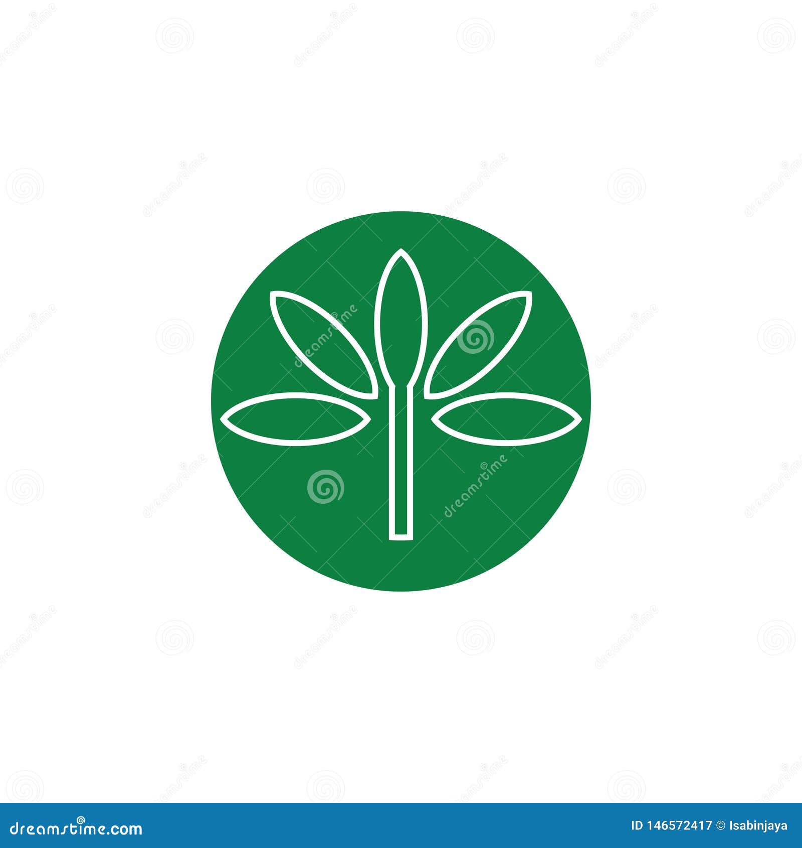 Circle with Leaf Logo Design Stock Illustration - Illustration of agro ...