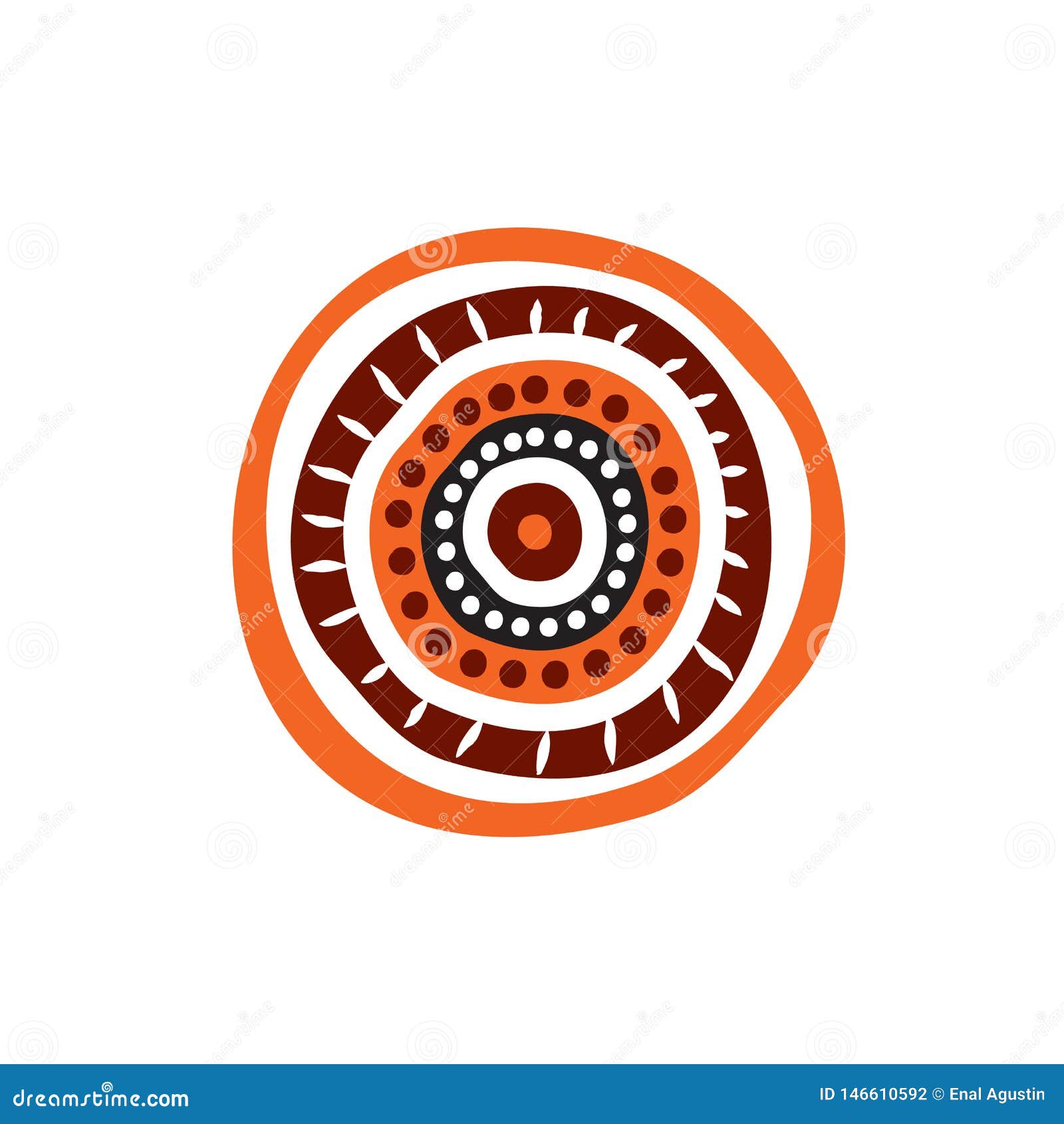 Aboriginal Art Background Icon Logo Template Stock Illustration ...