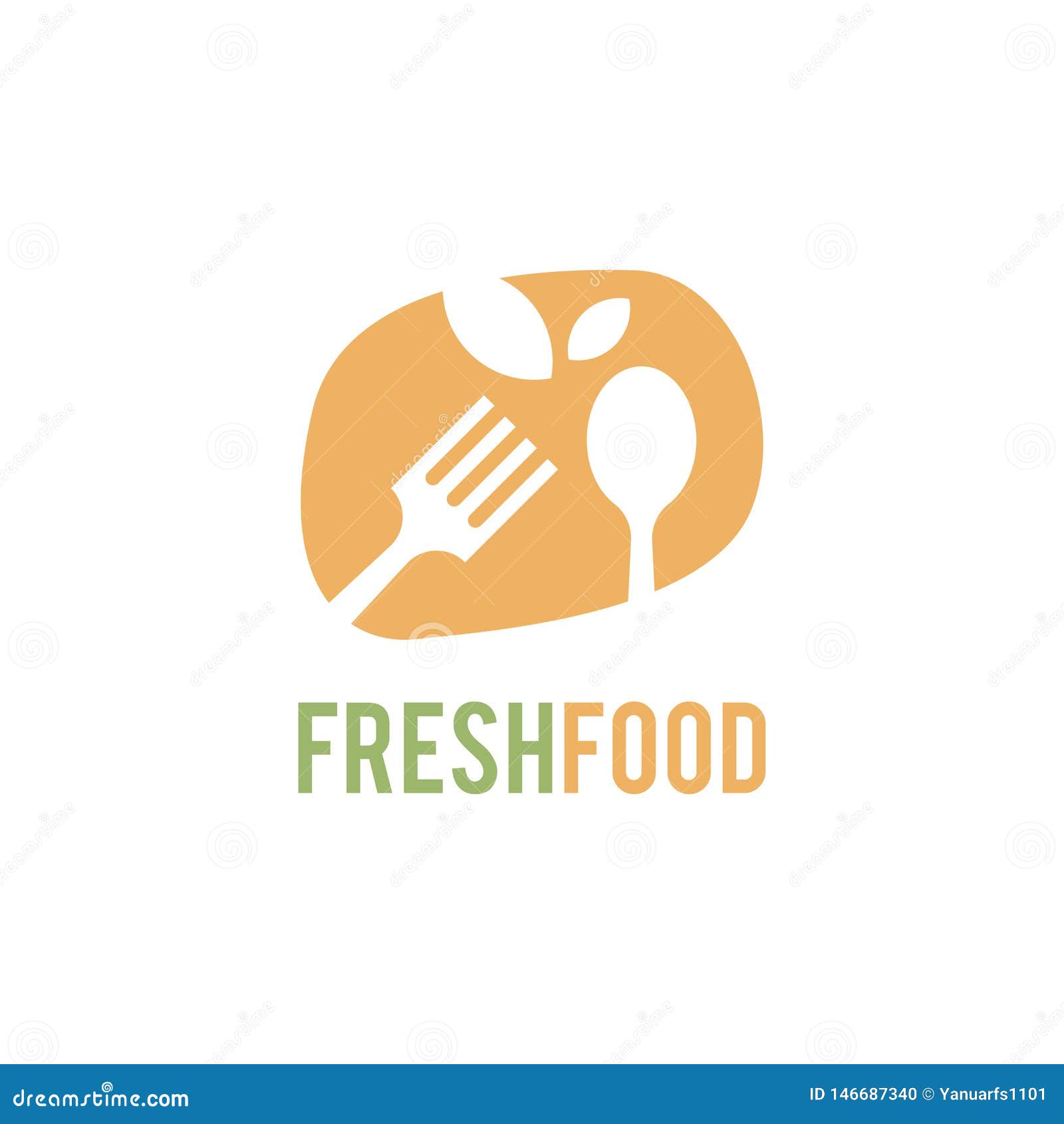 Fork Logo With Leaves With A Touch Of Vintage Color. Intended For Fresh ...