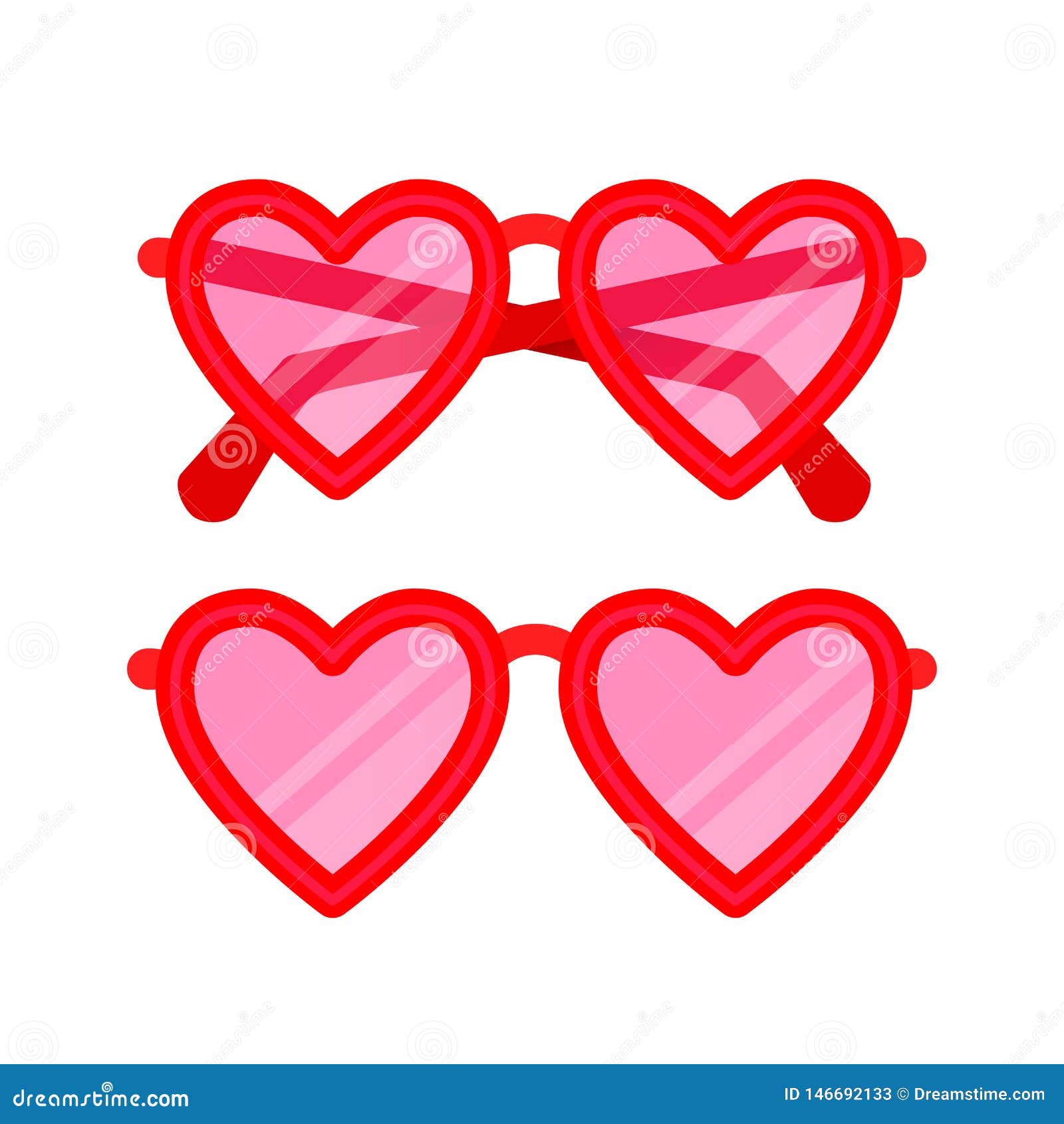 Heart Shaped Pink Eyeglasses Stock Vector - Illustration of protection ...
