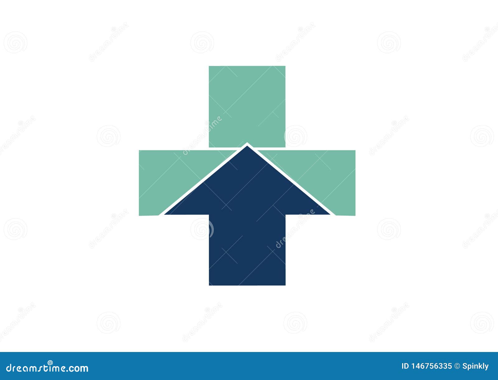 Cross Sign with Arrow Pointing Upward Vector Illustration Stock Vector ...