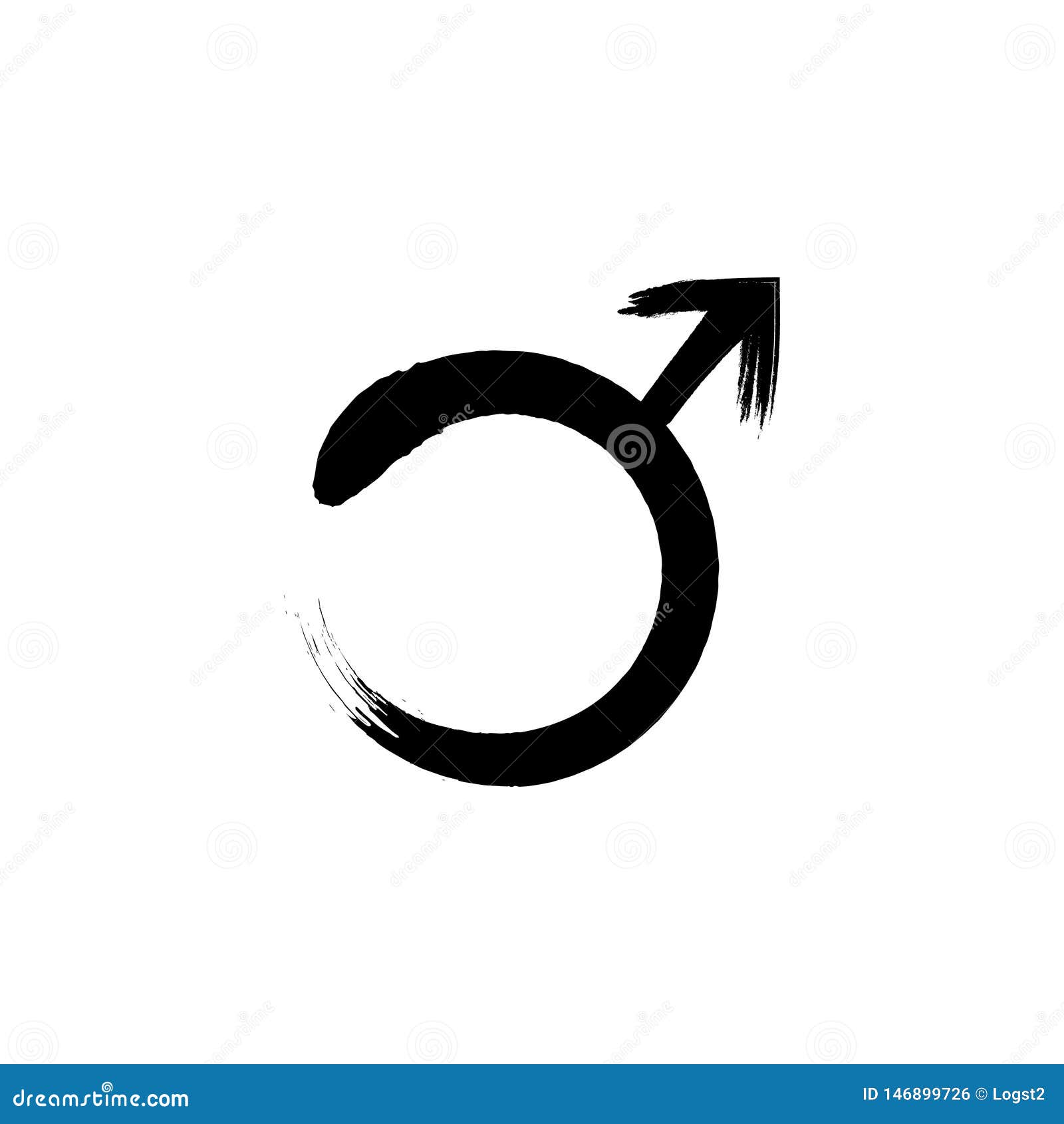 Masculine Sign Vector Logo. Man Sign Logo Stock Vector - Illustration ...