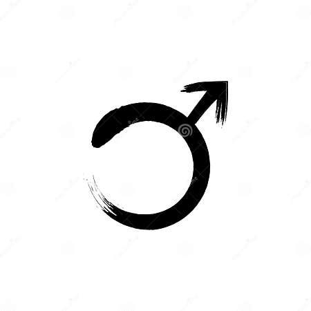 Masculine Sign Vector Logo. Man Sign Logo Stock Vector - Illustration ...