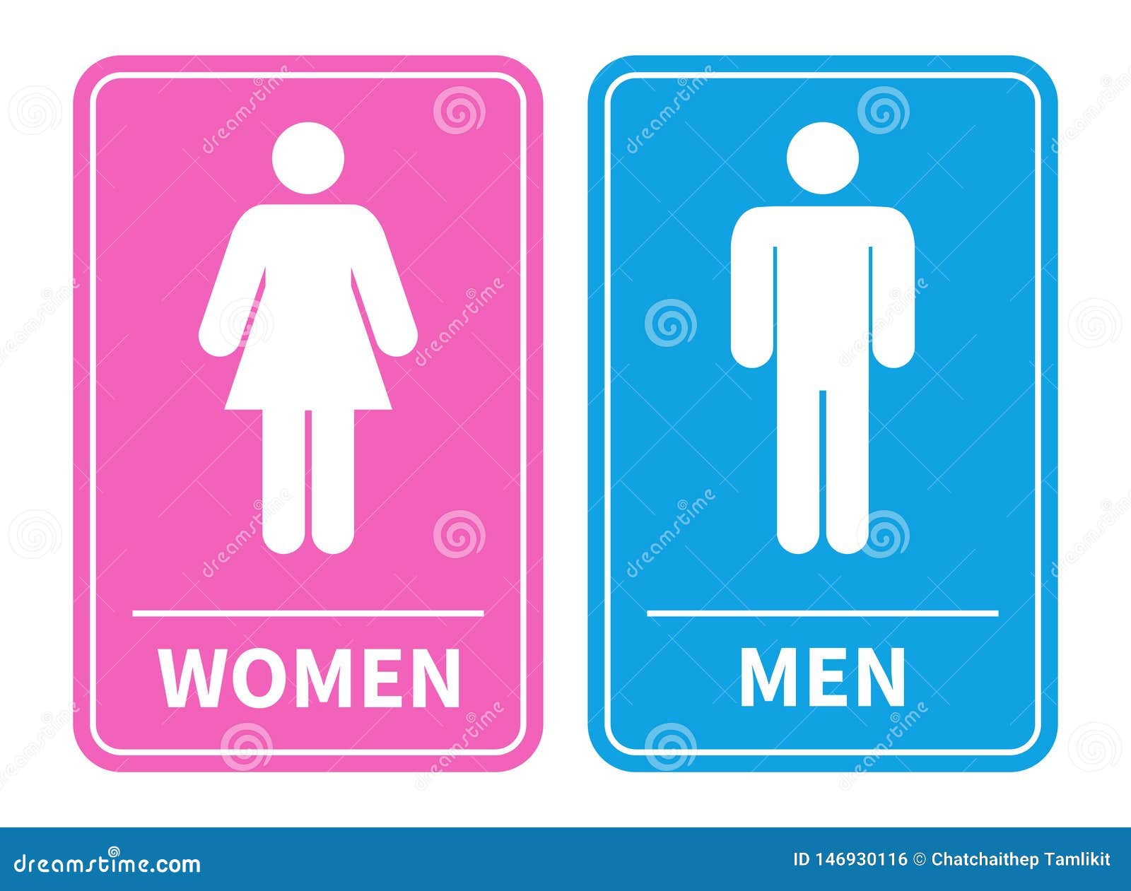 Restroom Icons Man And Woman Symbol Male Female Toile