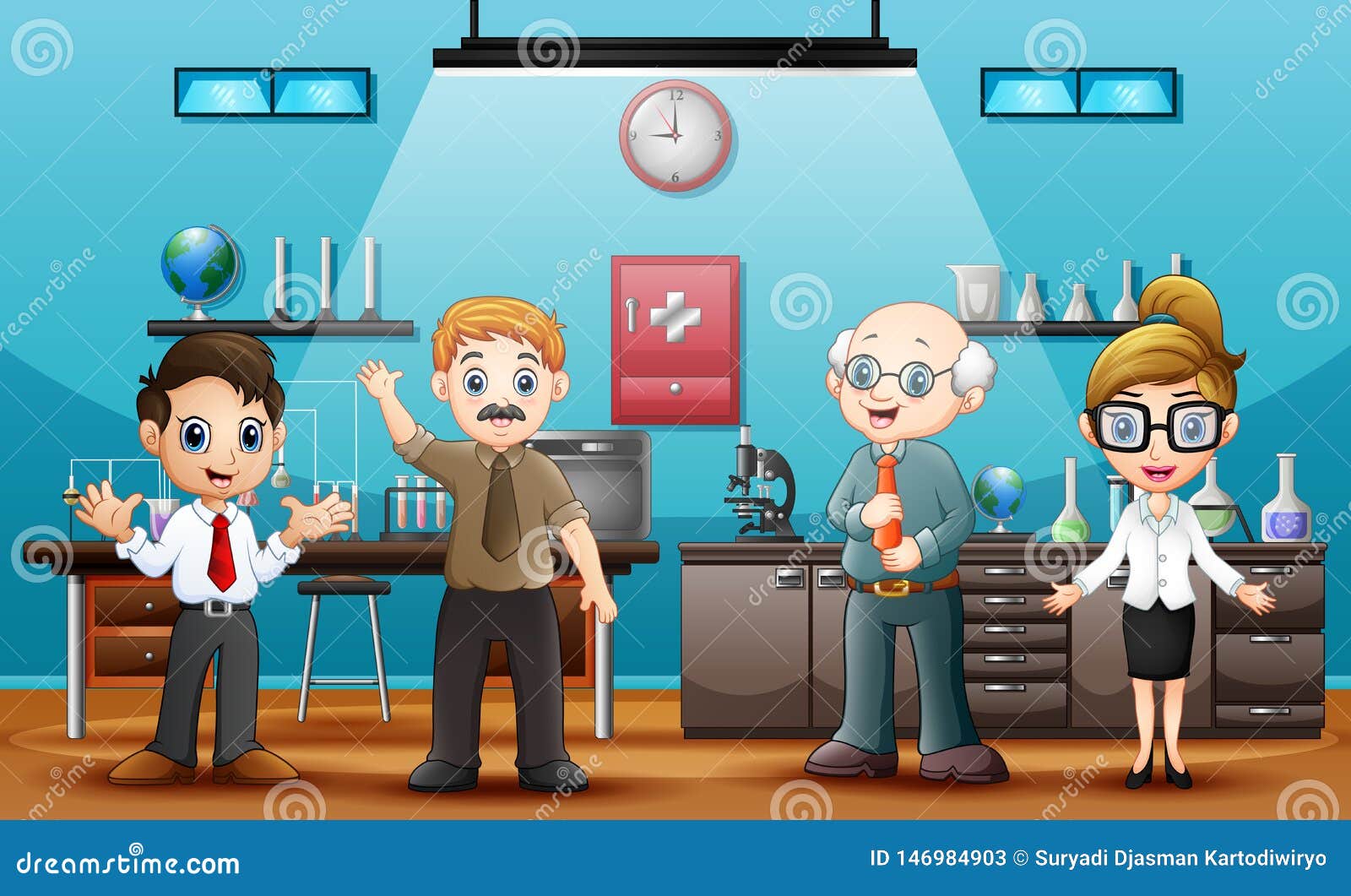 Scientists On World Map Discussing During Virtual Meeting DNA Testing ...