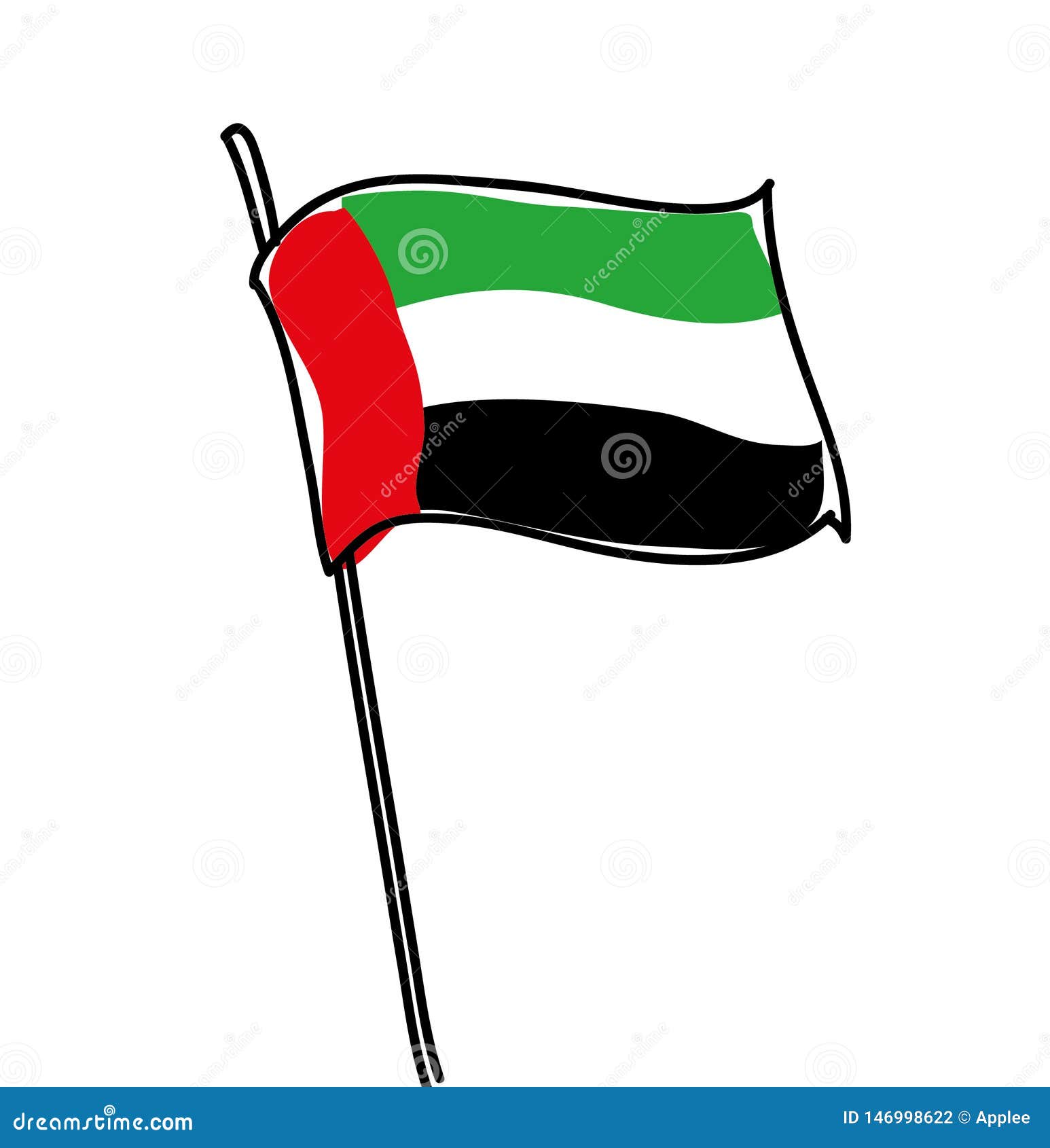 United Arab Emirates Flag stock photo. Image of shows - 146998622