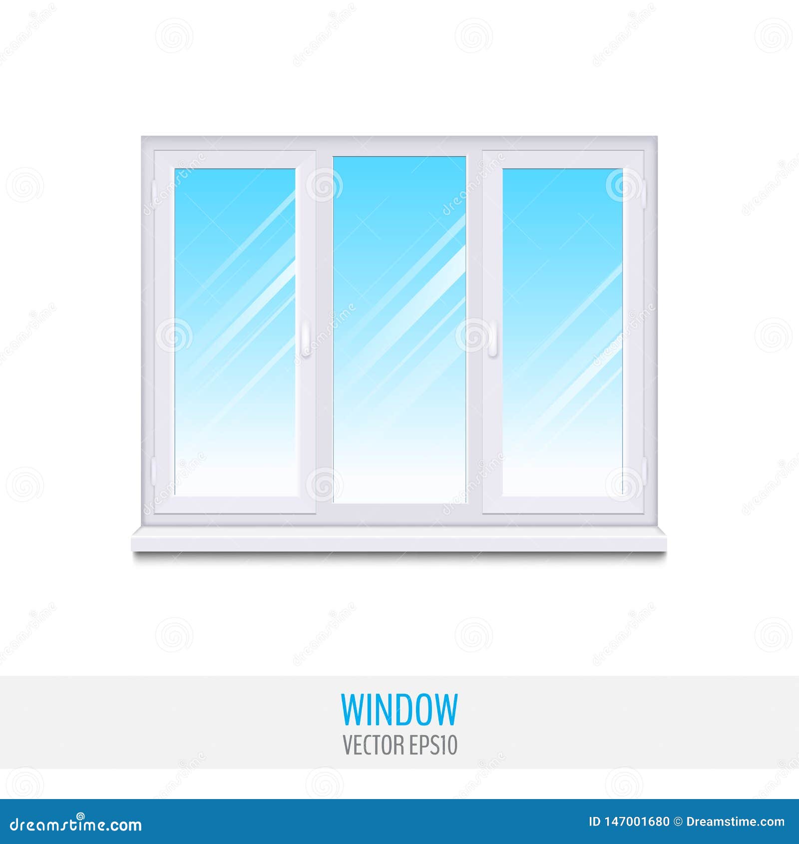 Glass window with sill stock vector. Illustration of architecture ...