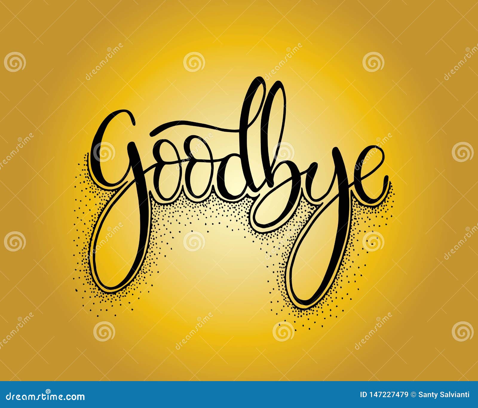 Goodbye, Hand Sketched Goodbye Lettering Typography. Hand Drawn Goodbye ...