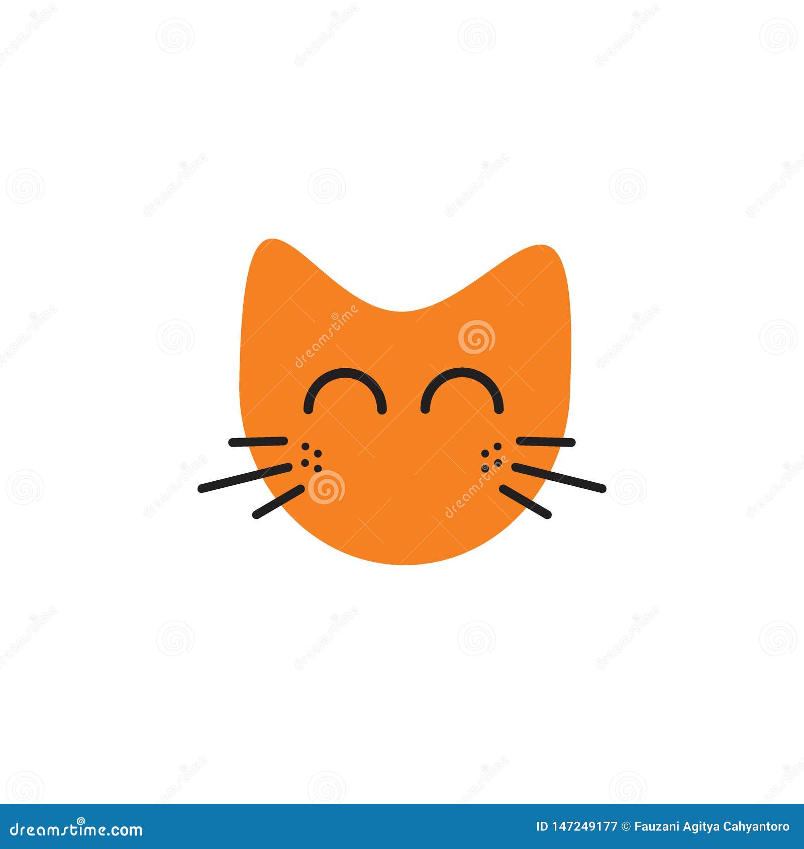 Smiling Face Cat Illustrations Logo Concept Stock Illustration ...