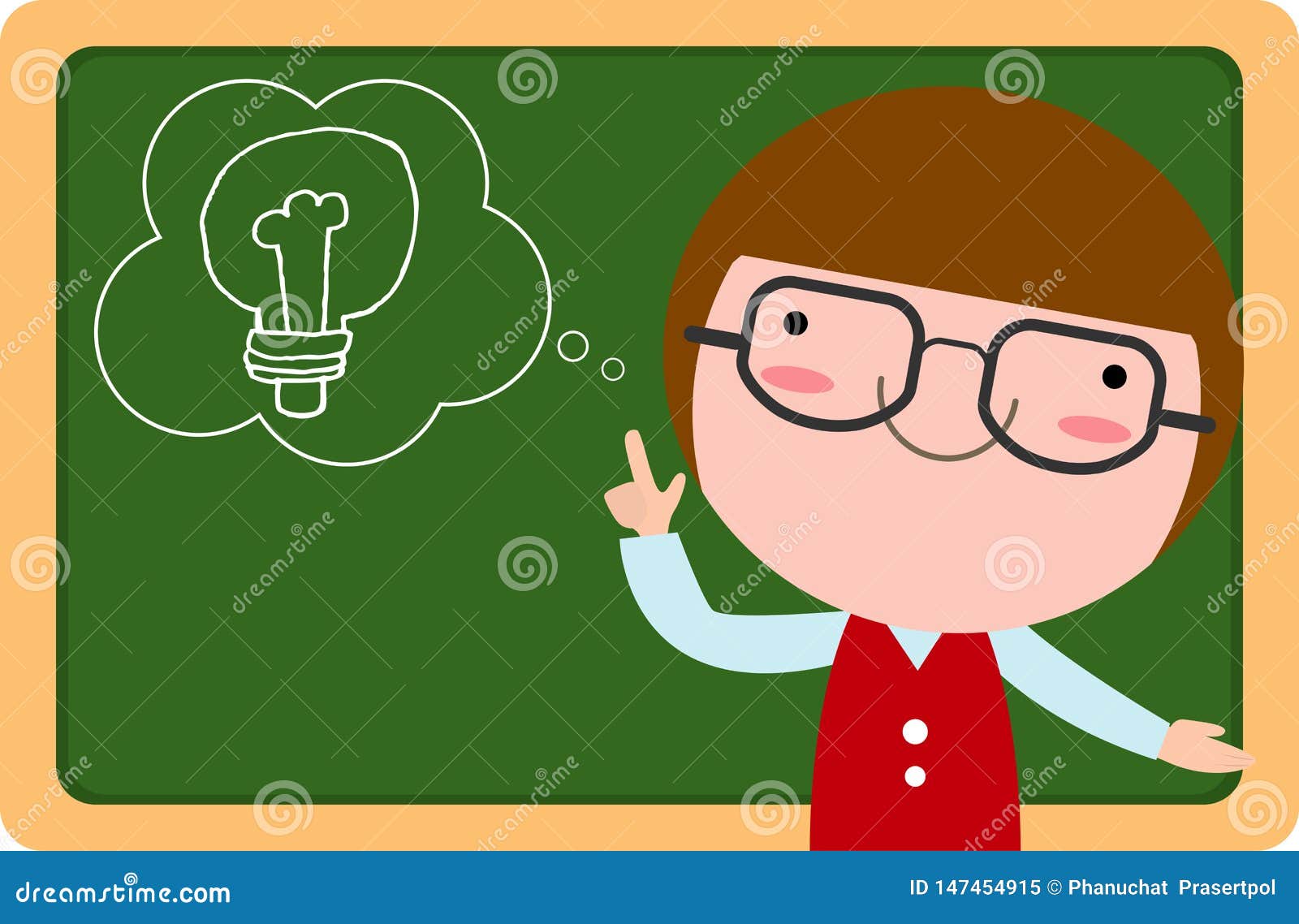 Cute Little Boy Thinking Idea And Chalkboard,Cute Kid Imagine In ...