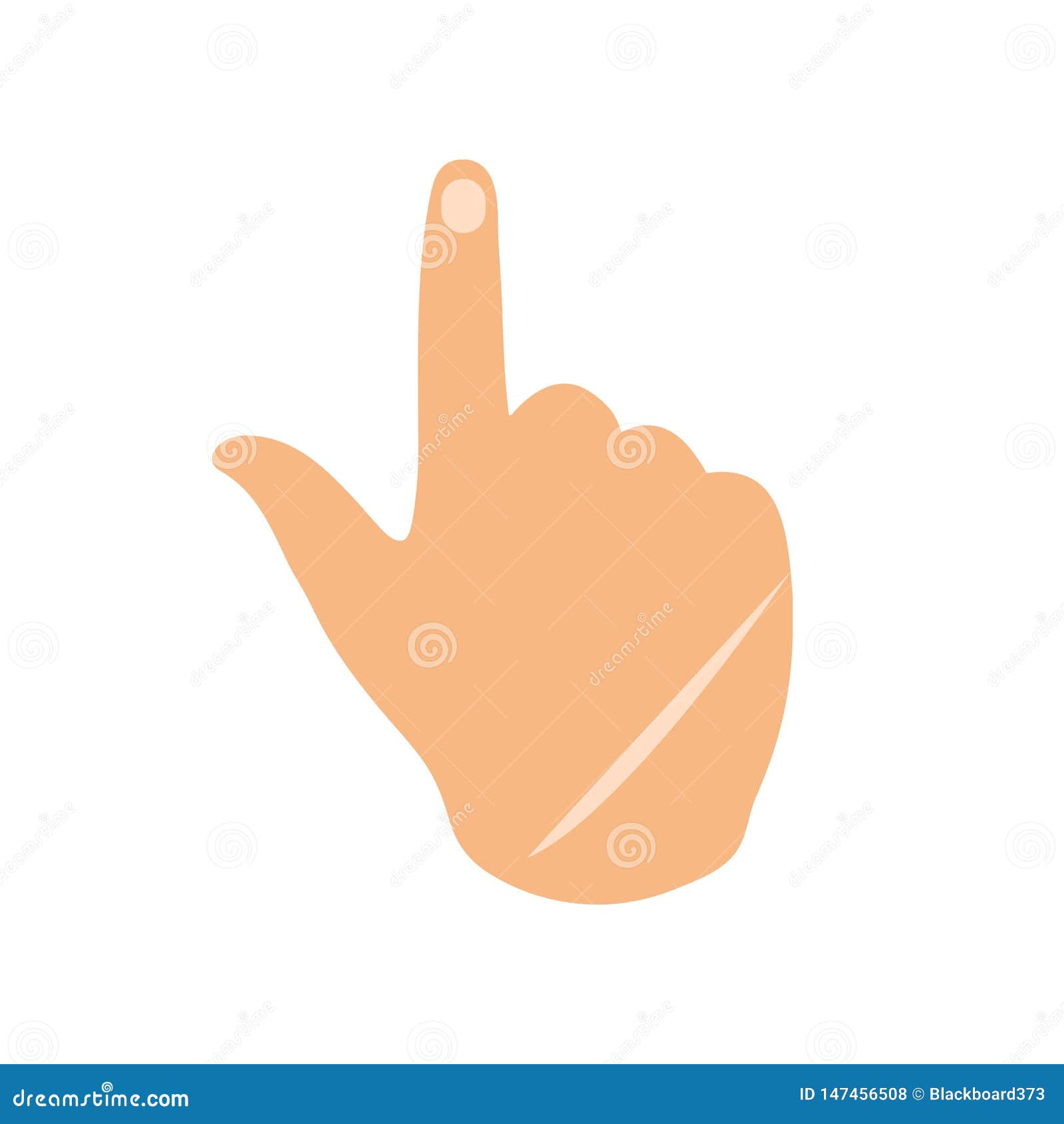 Hand with Pointing Up Finger Vector Icon Stock Vector - Illustration of ...