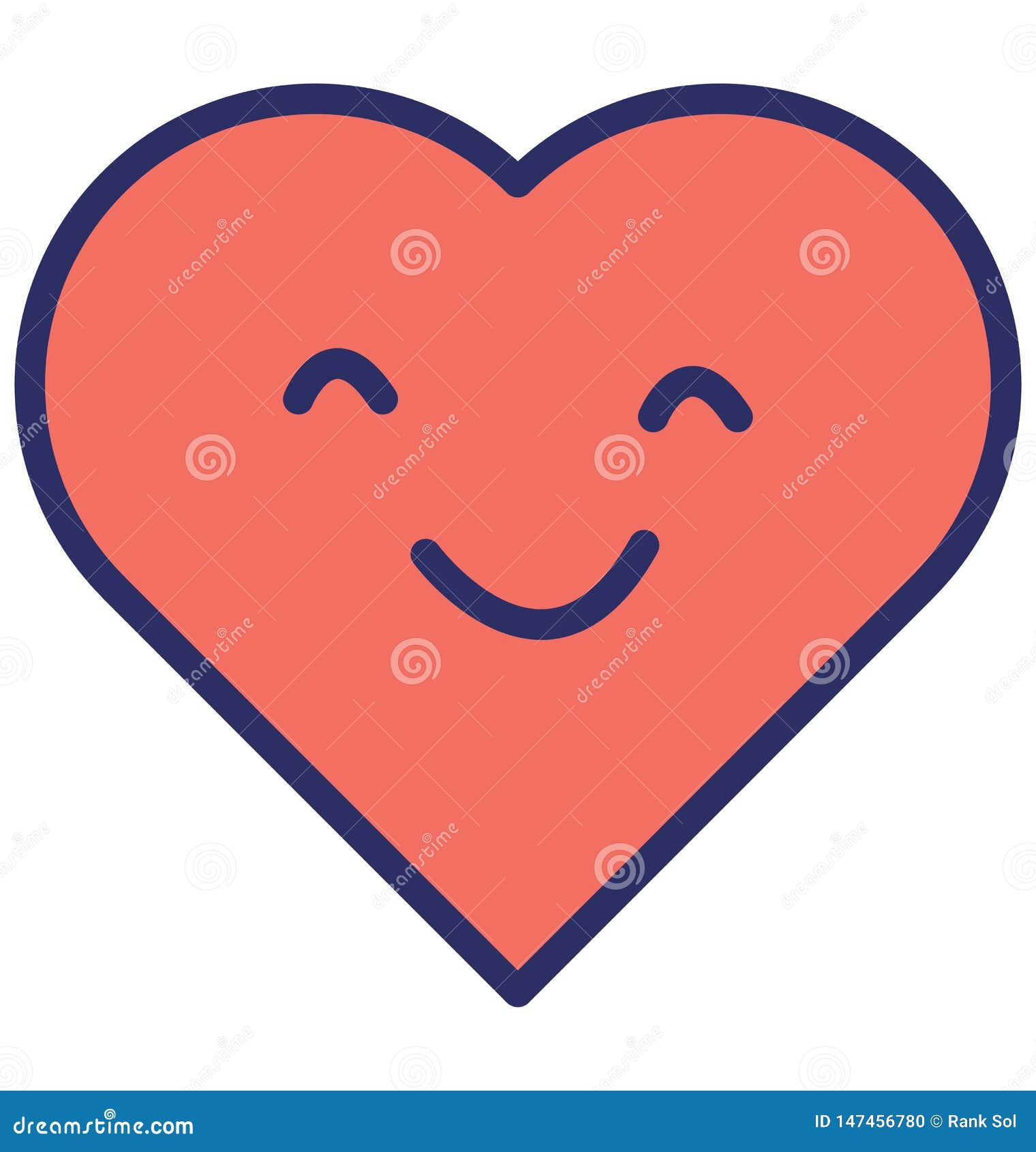 Heart Smiley Isolated Vector Icon that Can Be Easily Modified or Edit ...