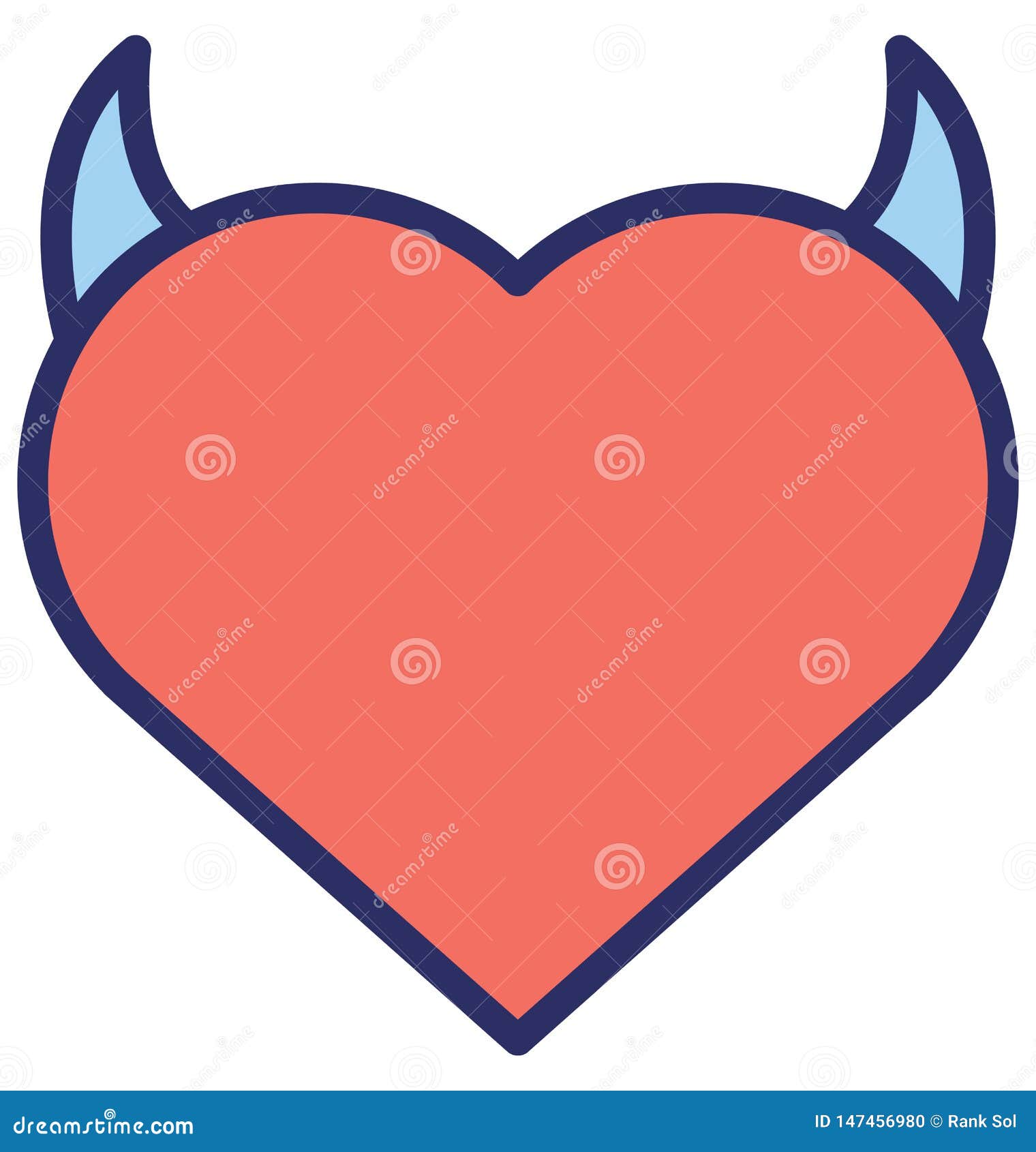 Devil Heart Isolated Vector Icon that Can Be Easily Modified or Edit ...