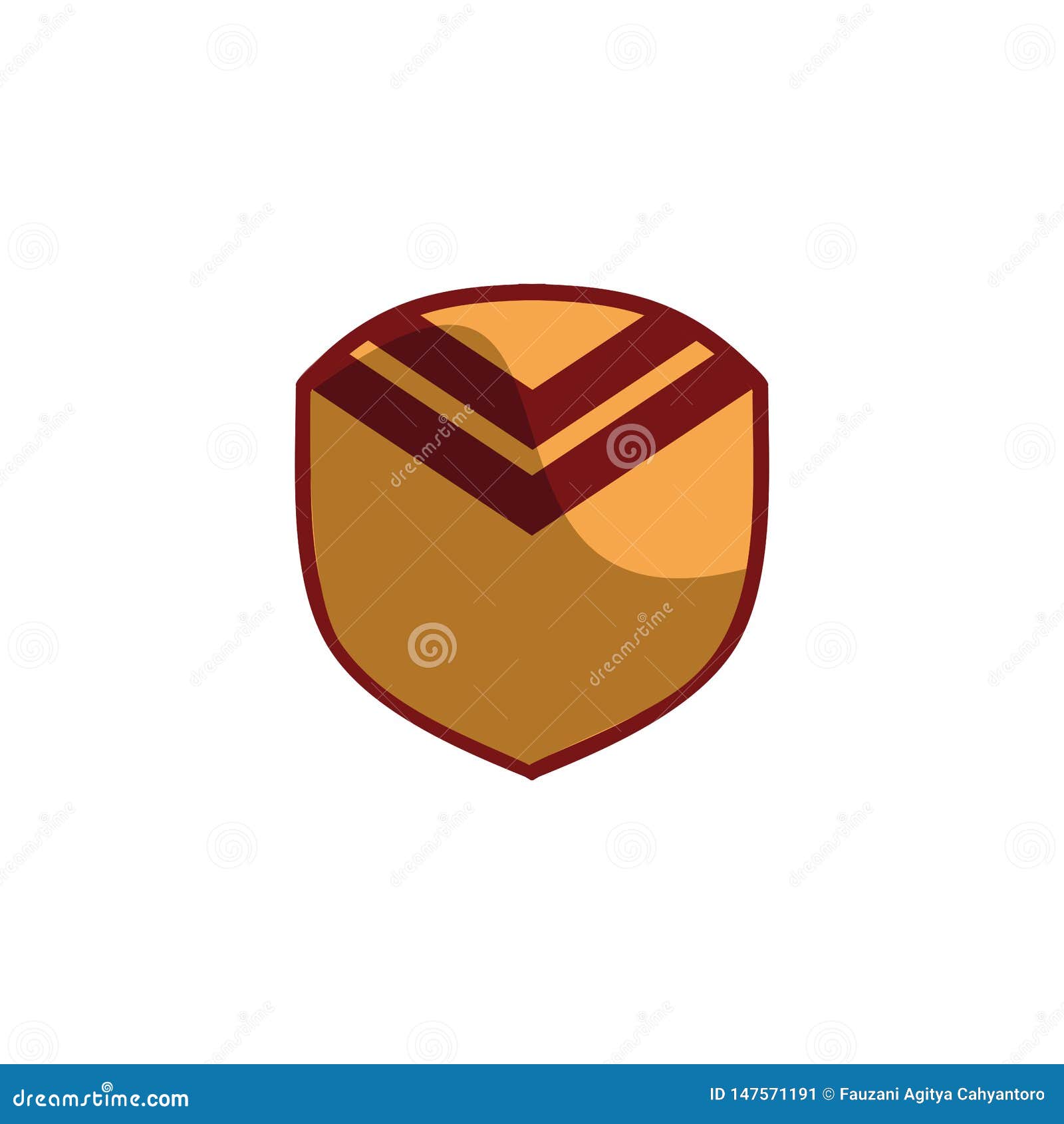 Gold Maroon Heraldic Shield Logo Concept Stock Illustration ...