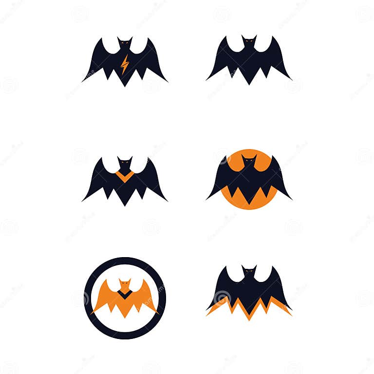 Evil Bat Symbol Illustrations Logo Concept Bundles Stock Illustration ...