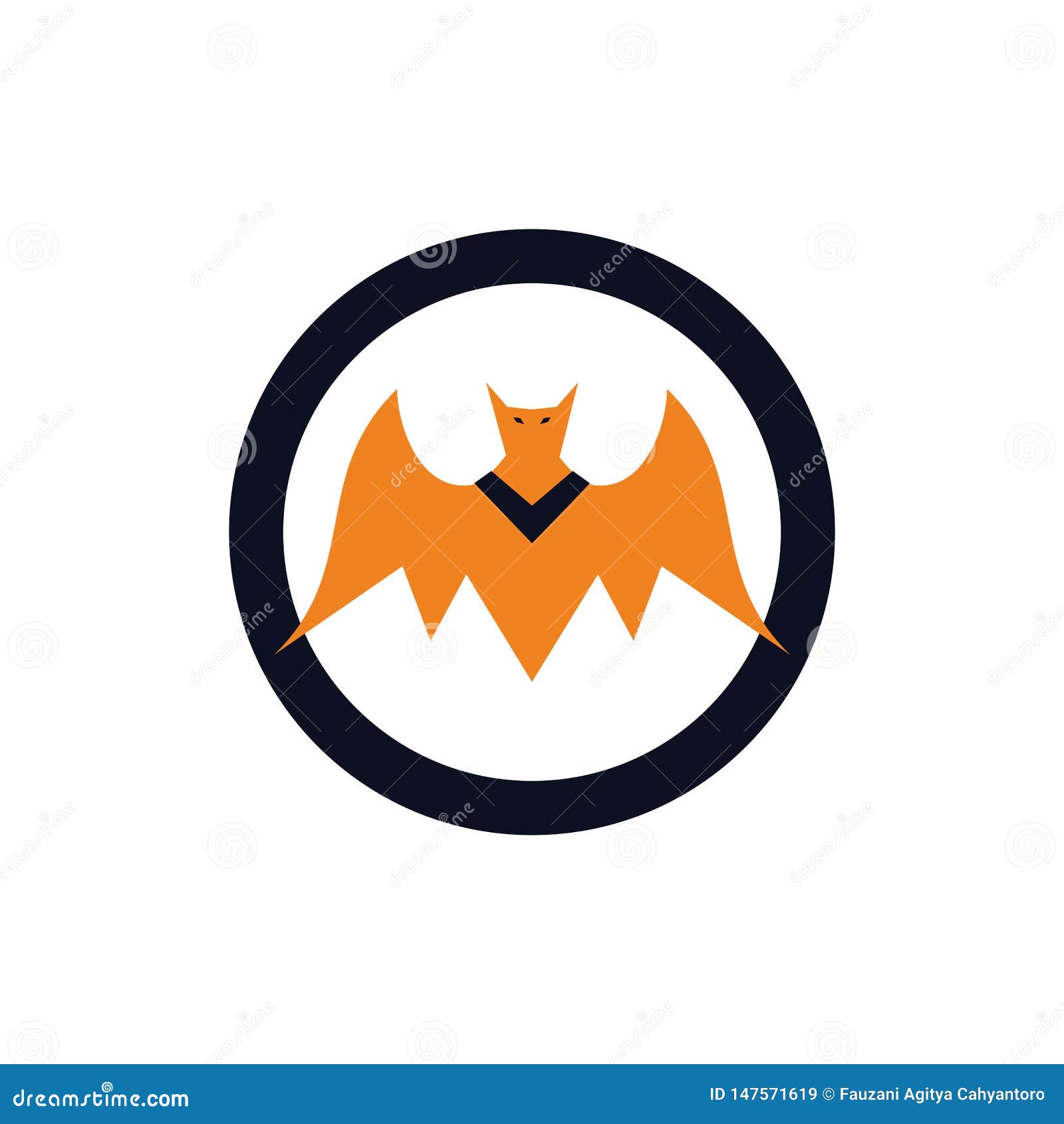 Yellow Evil Bat Emblem Logo Concept Stock Illustration - Illustration ...