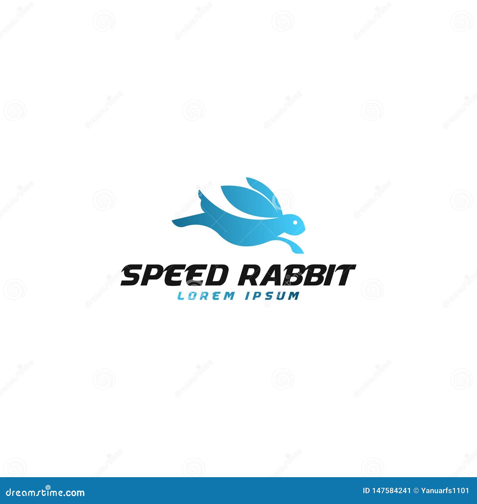 Speed Rabbit Logo Template Vector. Logo that Symbolizes Rabbits with ...