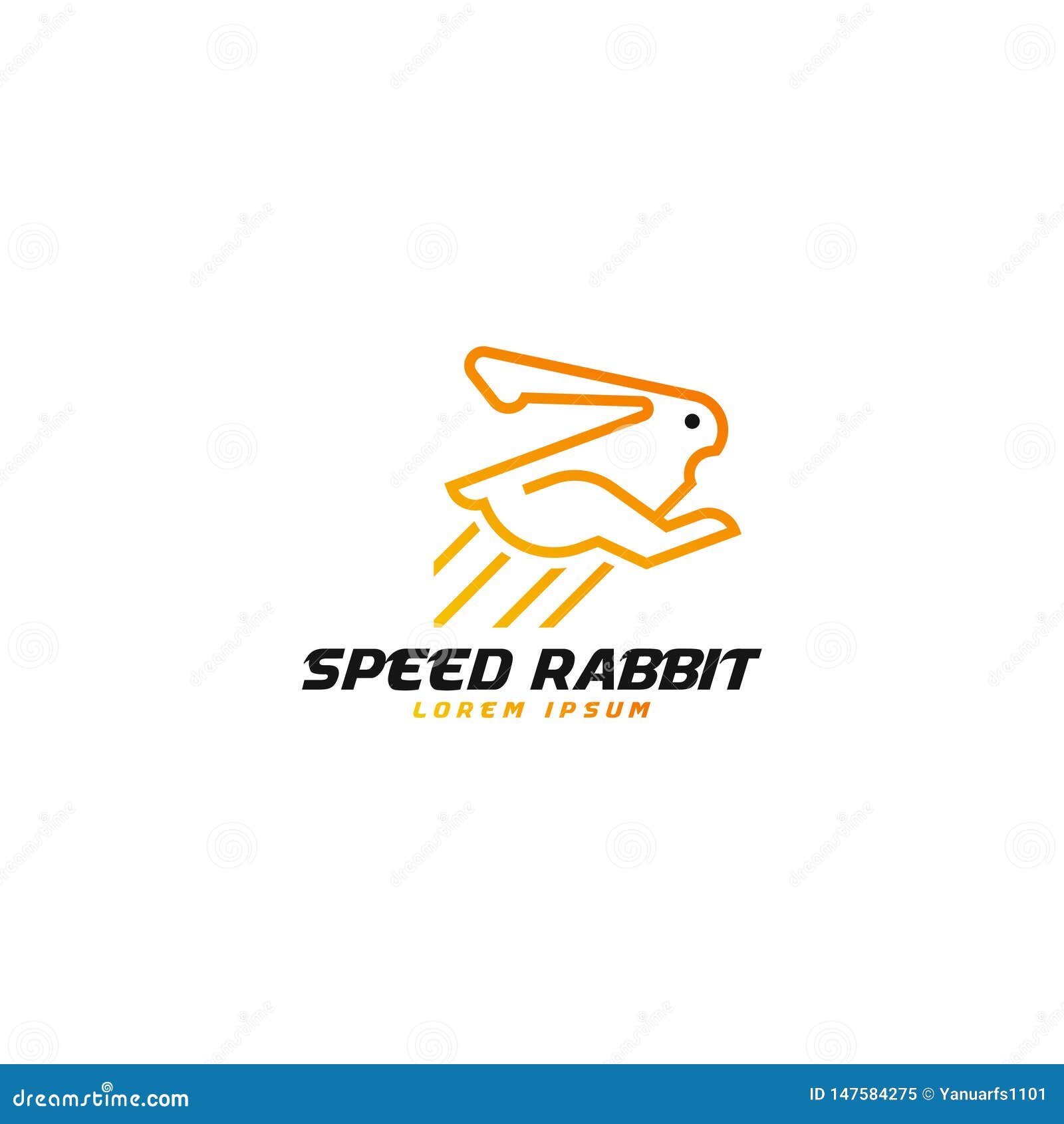 Speed Rabbit Logo Template Vector. Logo that Symbolizes Rabbits with ...