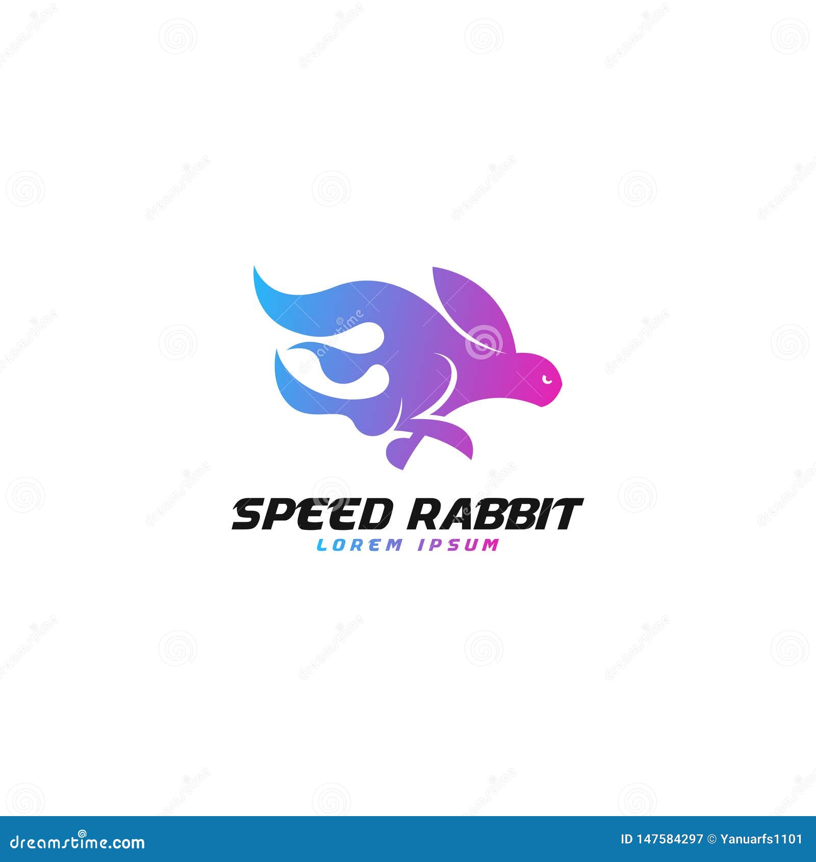 Speed Rabbit Logo Template Vector. Logo that Symbolizes Rabbits with ...