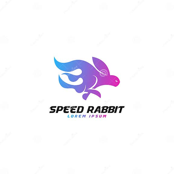 Speed Rabbit Logo Template Vector. Logo that Symbolizes Rabbits with ...
