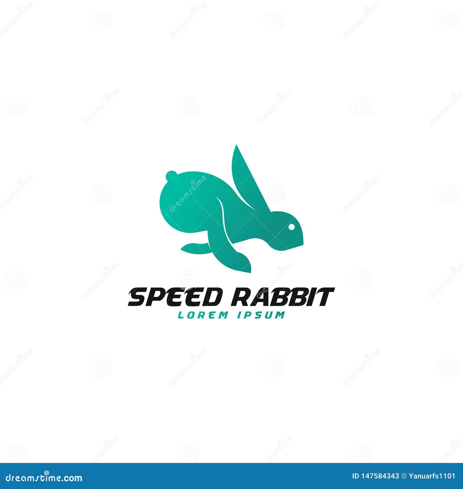 Speed Rabbit Logo Template Vector. Logo that Symbolizes Rabbits with ...