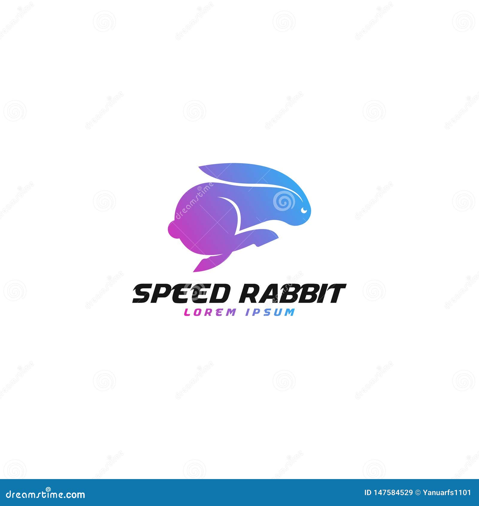 Speed Rabbit Logo Template Vector. Logo that Symbolizes Rabbits with ...