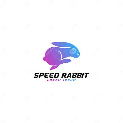 Speed Rabbit Logo Template Vector. Logo that Symbolizes Rabbits with ...