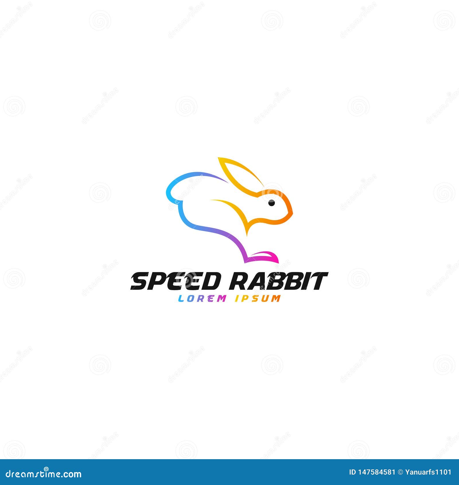 Speed Rabbit Logo Template Vector. Logo that Symbolizes Rabbits with ...