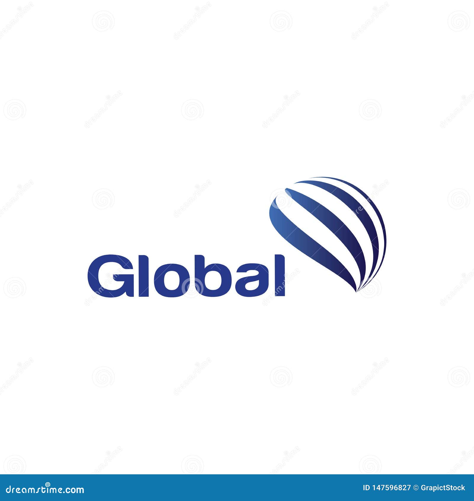Globe Logo Design Concept for Company Stock Vector - Illustration of ...