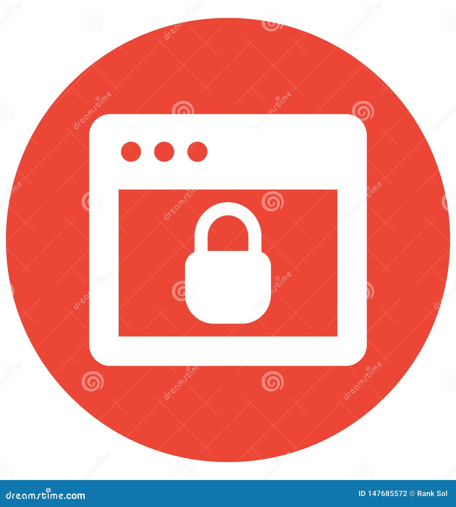 Screen Lock Vector Related To Web Browser Windows and Fully Editable ...