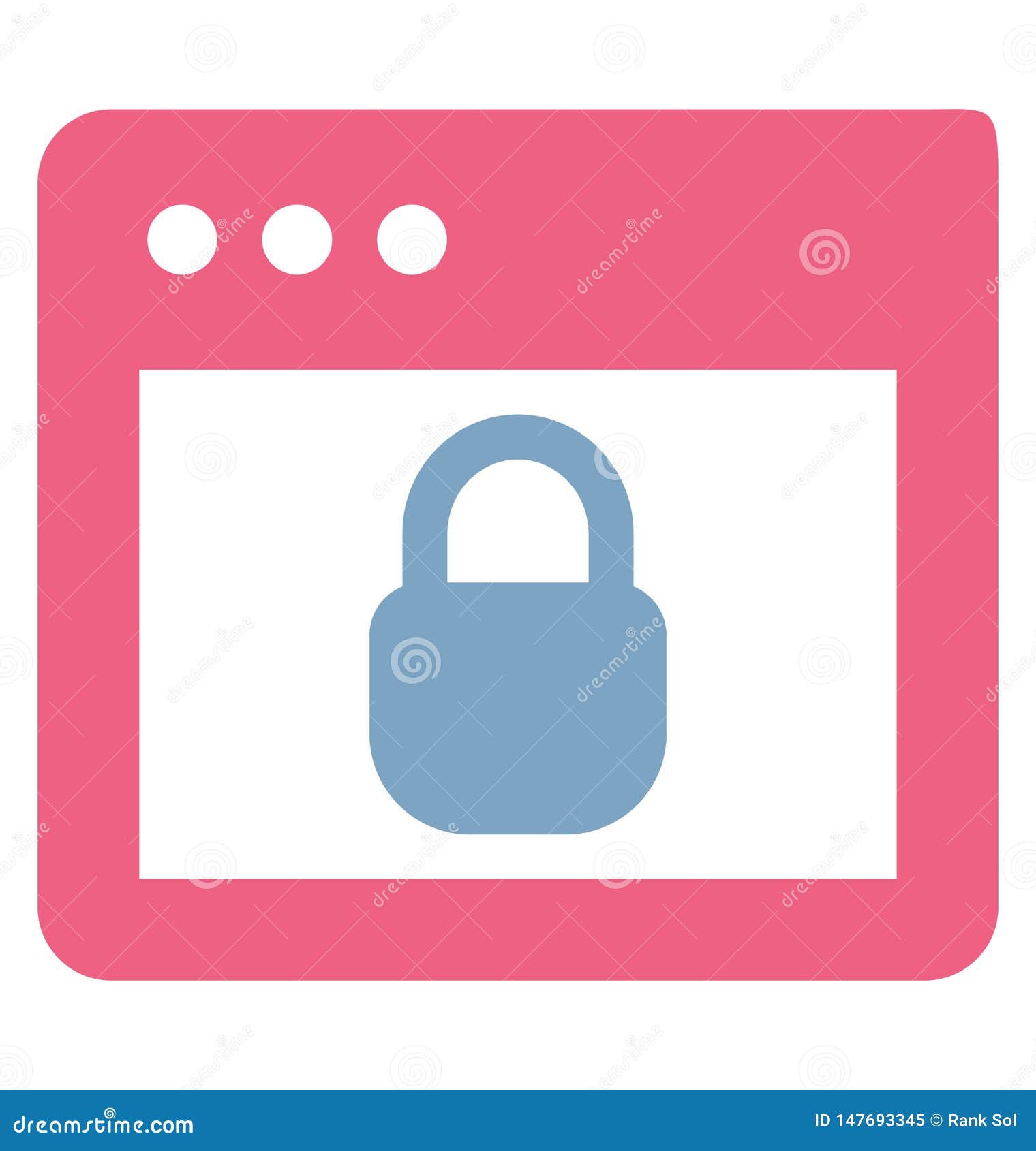 Screen Lock Vector Related To Web Browser Windows and Fully Editable ...