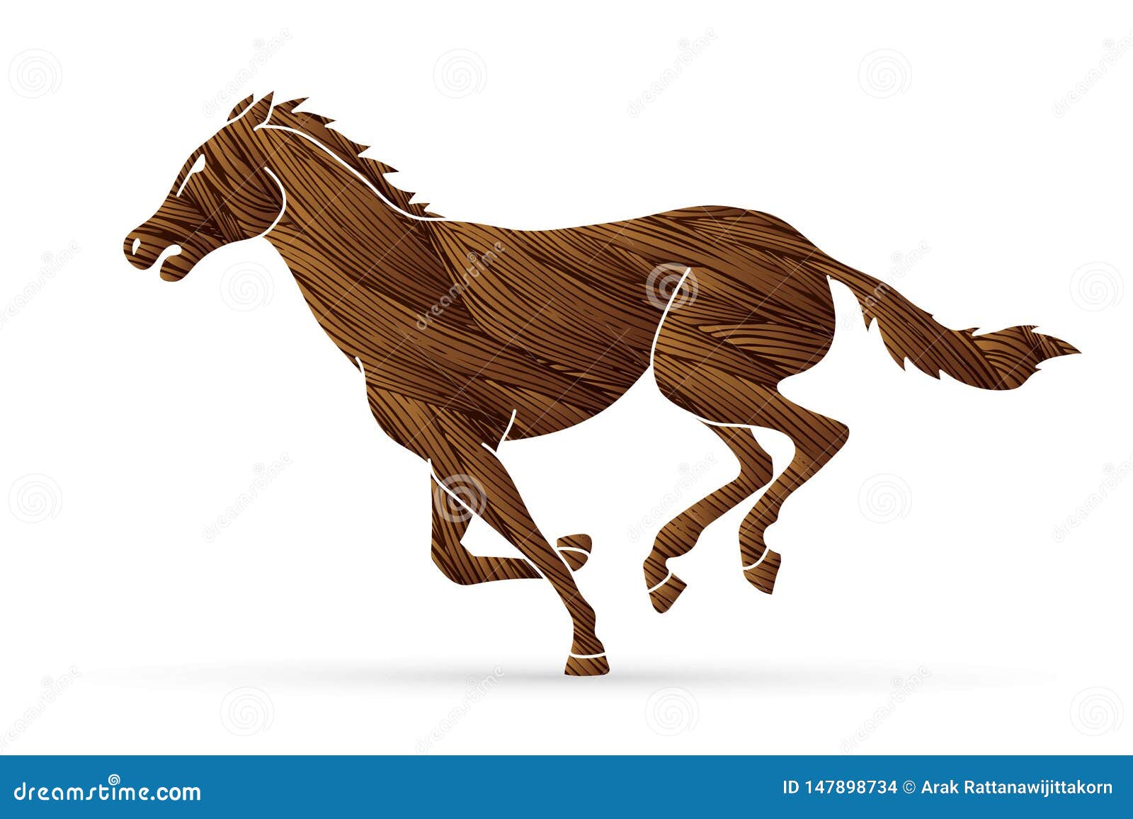 Horse Racing Running Cartoon Graphic Stock Vector - Illustration of ...