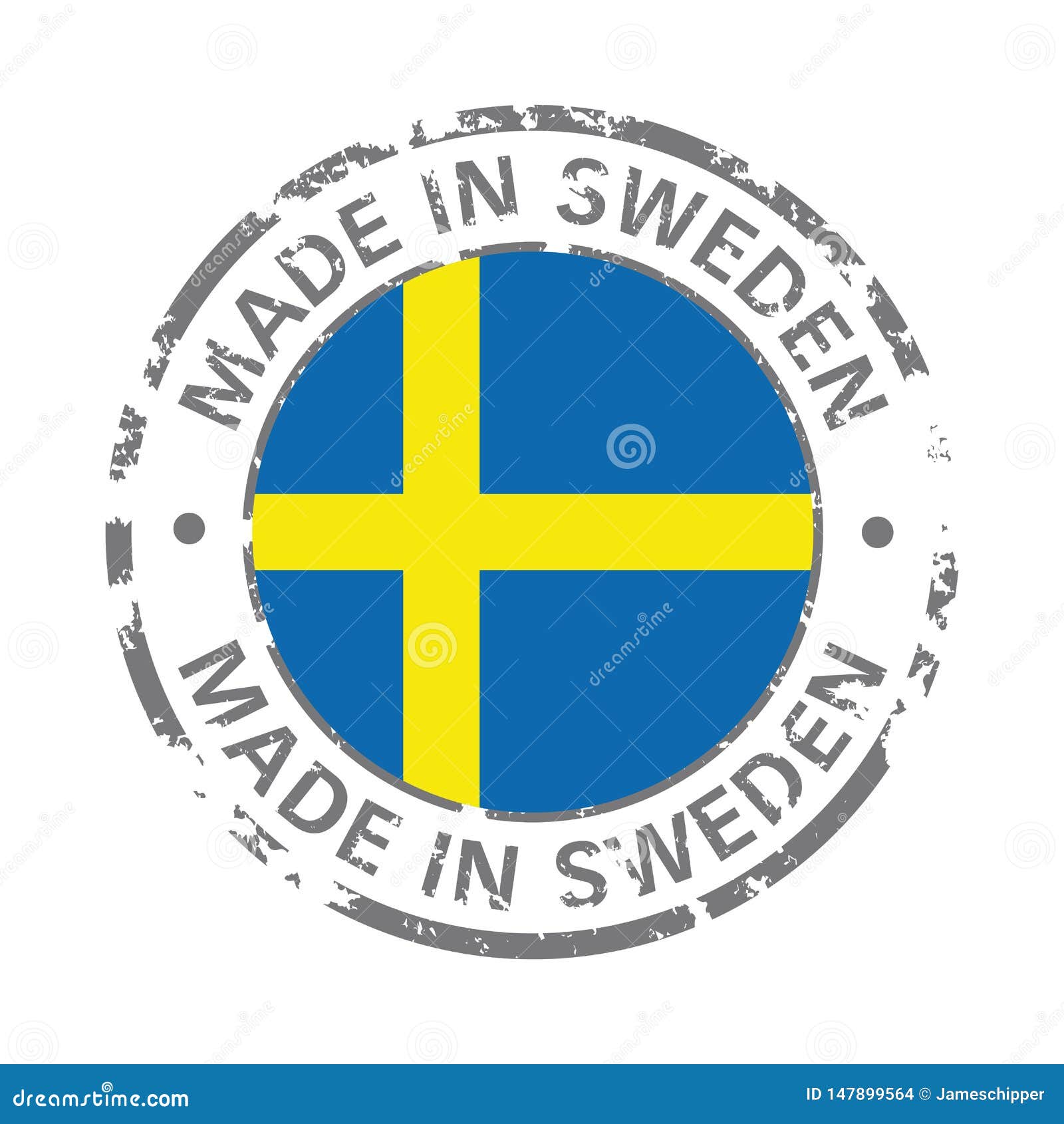 Made in Sweden Flag Grunge Icon Stock Vector - Illustration of import ...