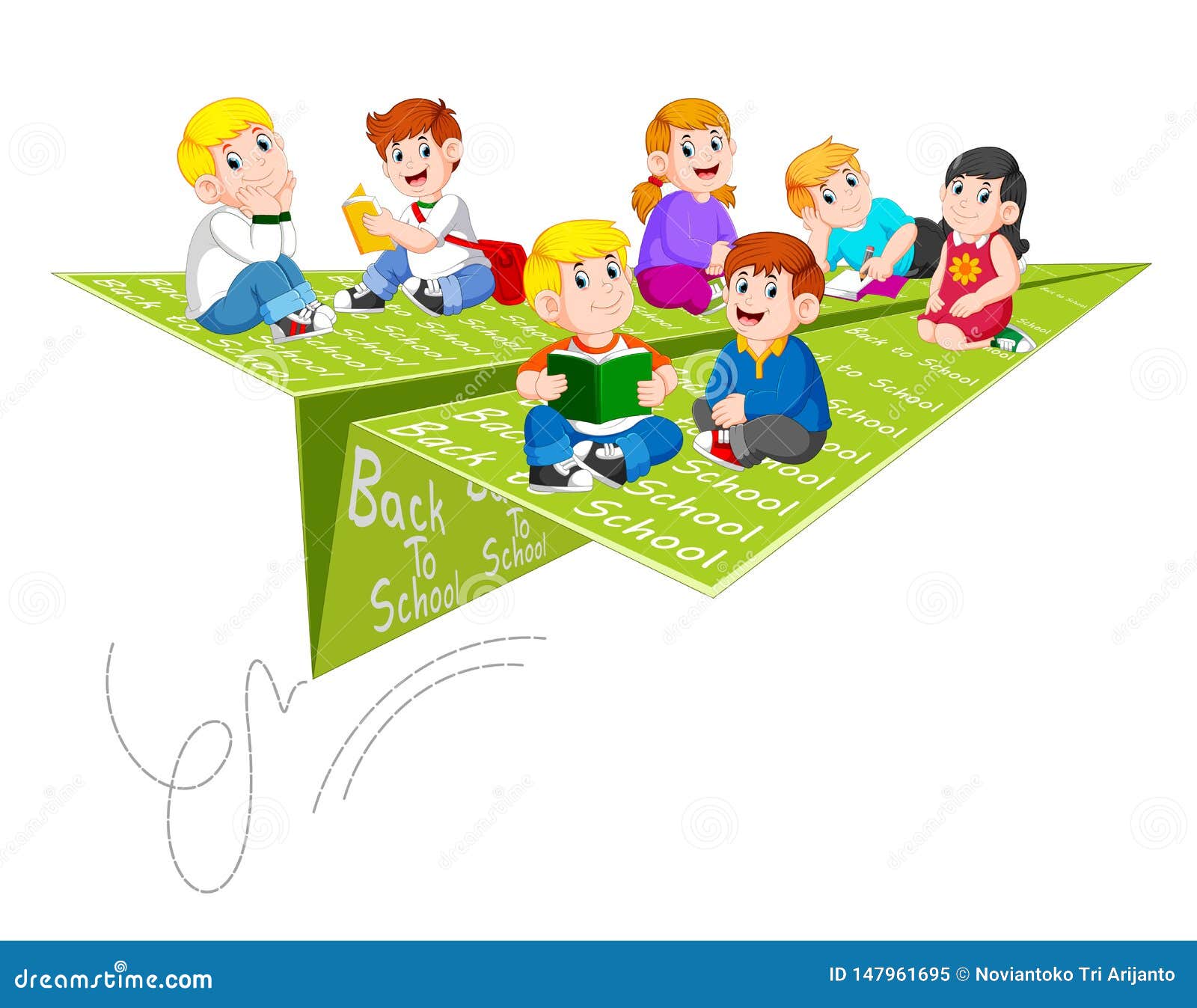 The Illustration of the Student Activity when the Back To School Stock ...