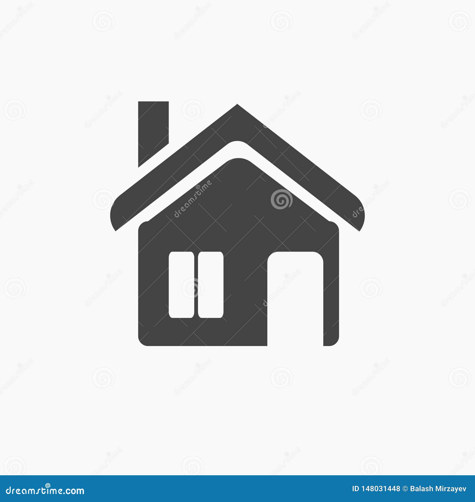 Black Flat Home, Cottage, Chalet Icon. Stock Vector - Illustration of ...