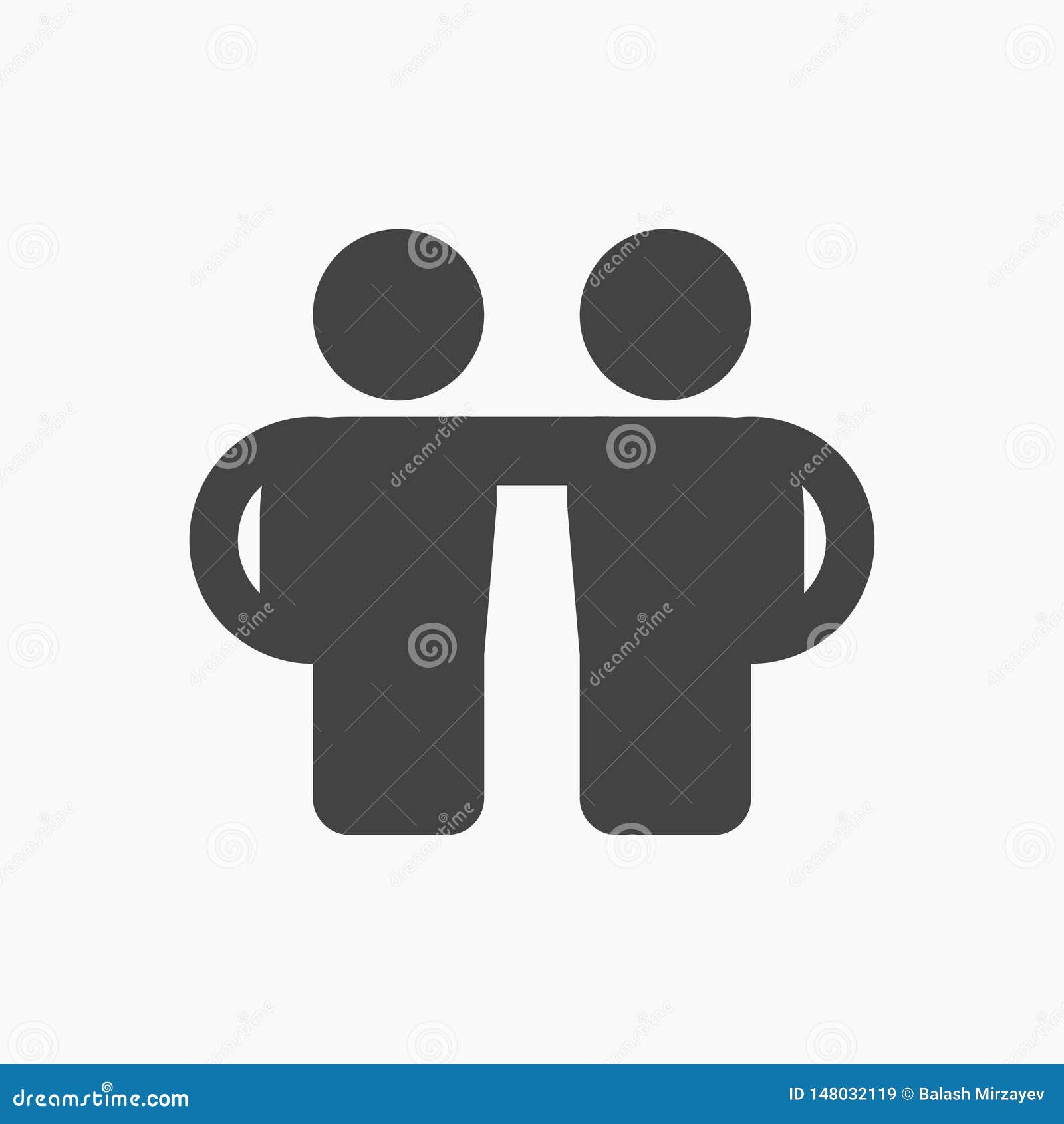 Black Friends, Friendship Icon, Flat, Vector, Stock Vector ...